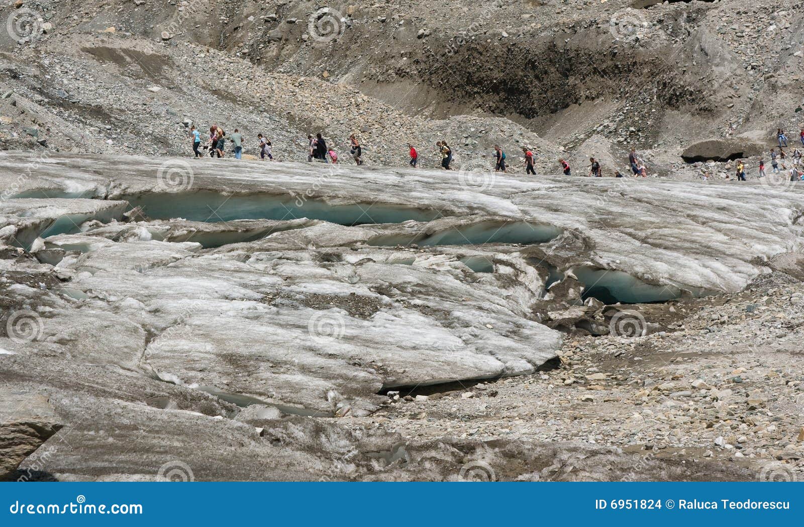 De Gletsjer Pasterze (van Grossglockner) in Alpen Stock Foto - Image of ...