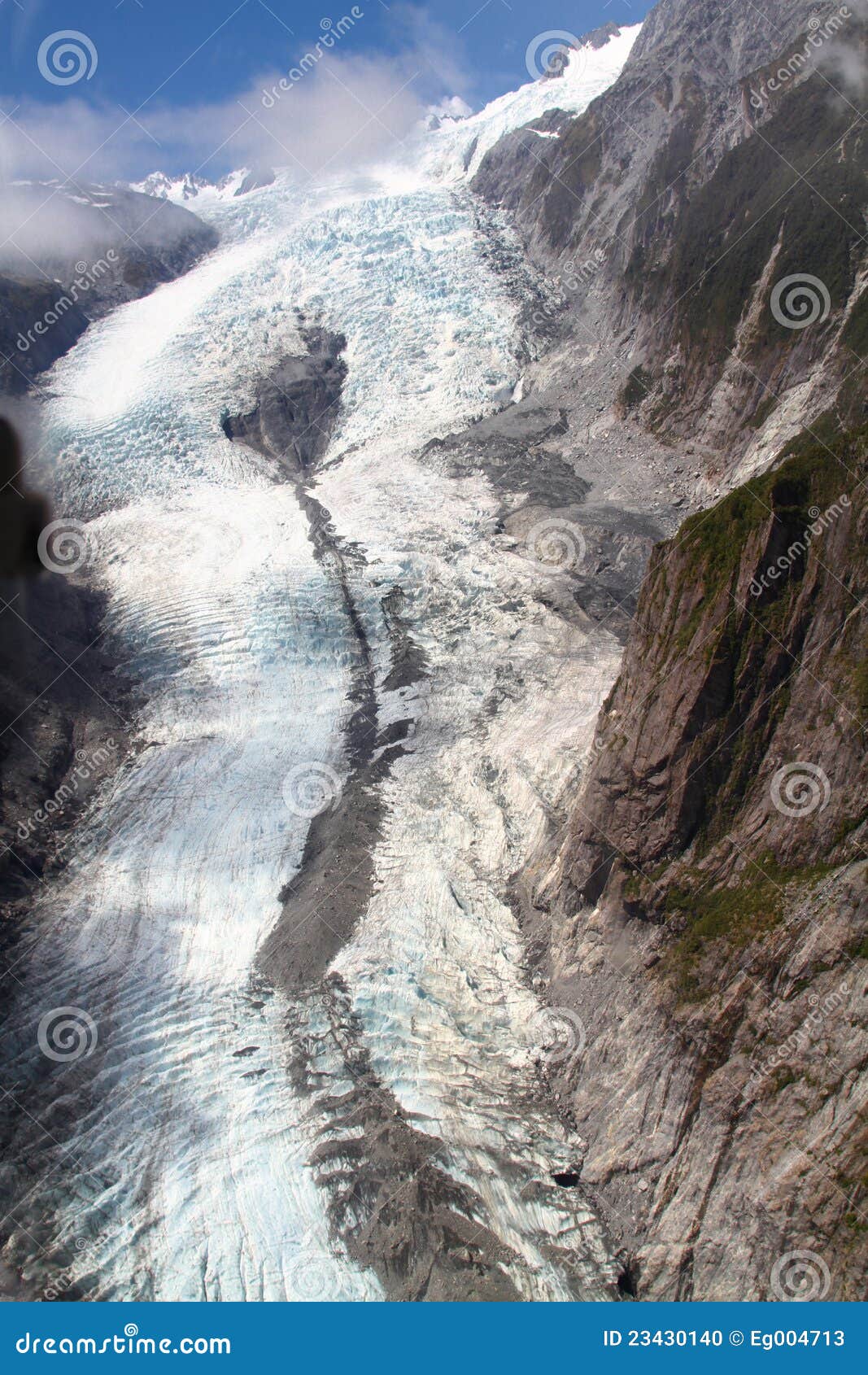 De Gletsjer van de vos stock foto. Image of zuiden, berg - 23430140
