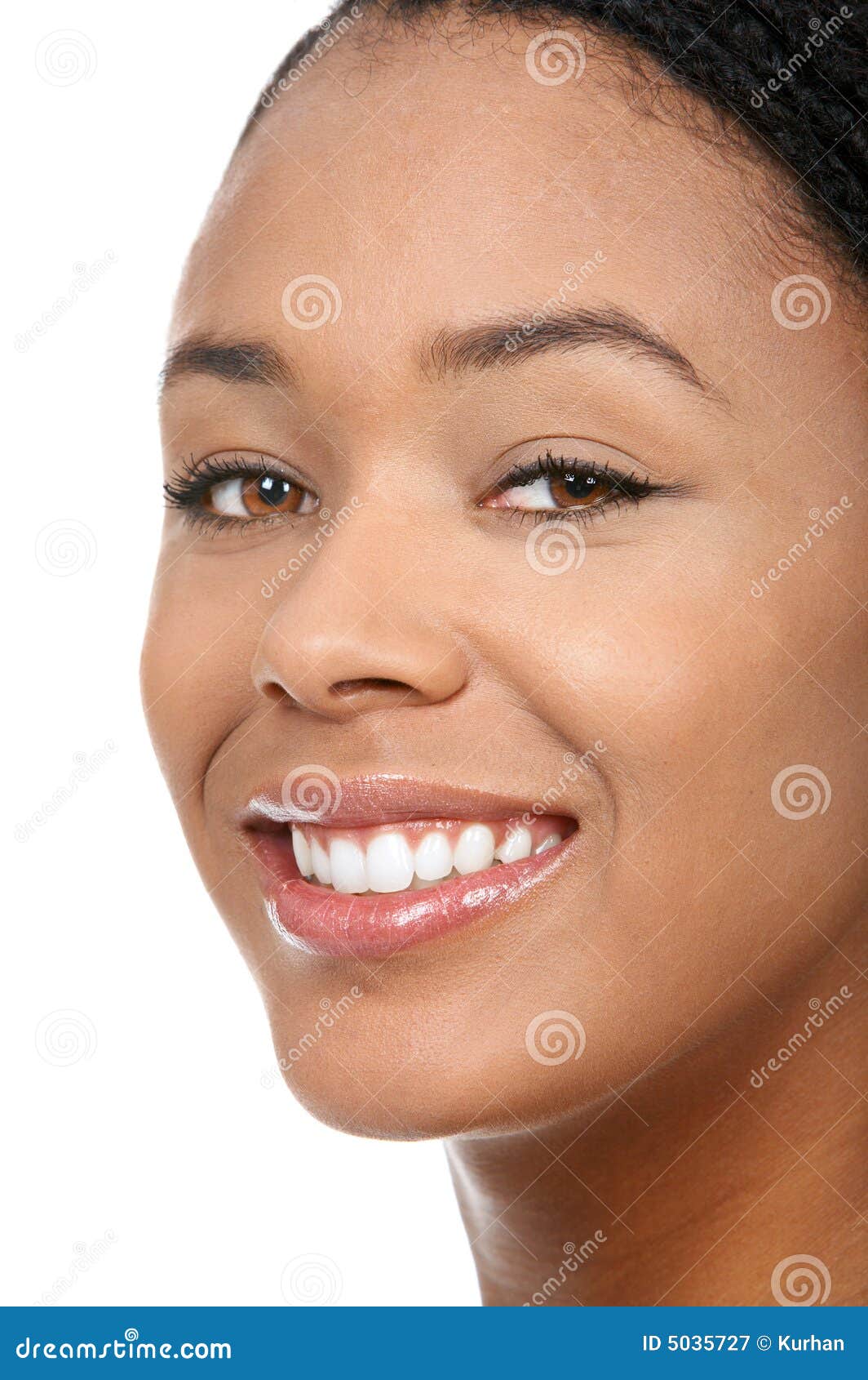 De glimlach van de vrouw stock afbeelding. Image of gelukkig - 5035727