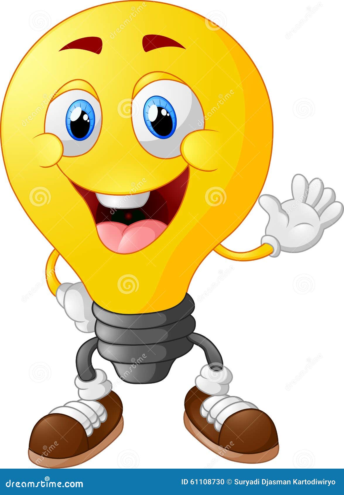 De Gloeilamp Van Het Beeldverhaal Stock Illustratie - Illustration of ...