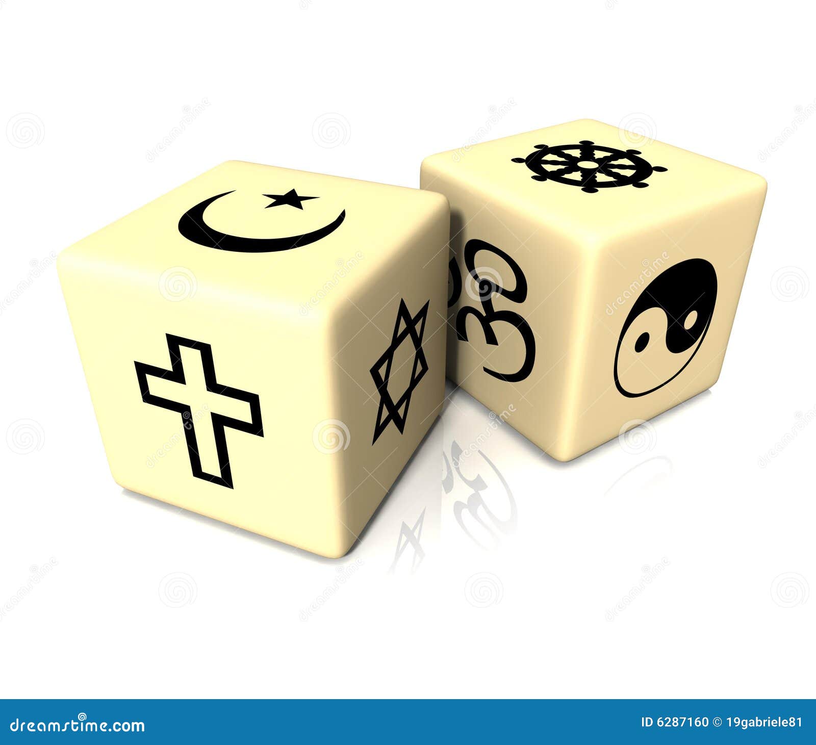 De godsdienst dobbelt stock illustratie. Illustration of gezicht - 6287160