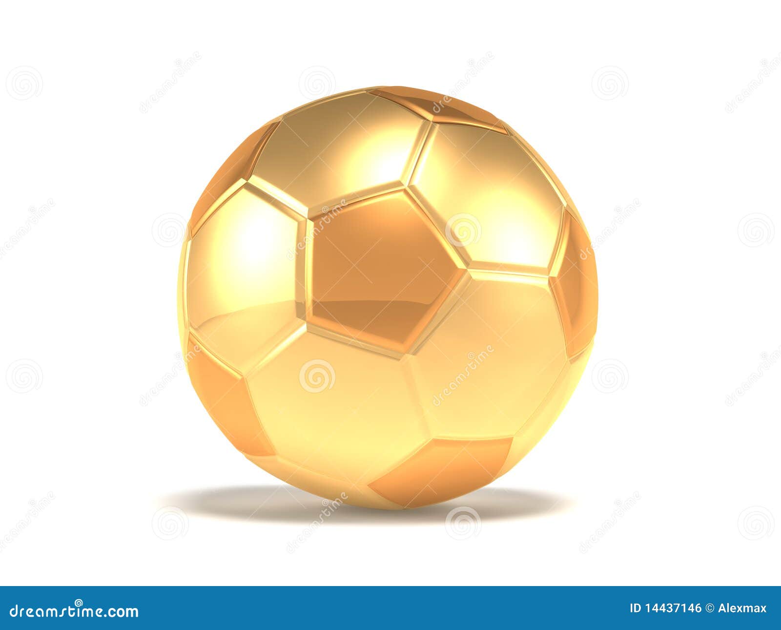 De Gouden Bal Van Het Voetbal Stock Illustratie - Illustration of prijs ...