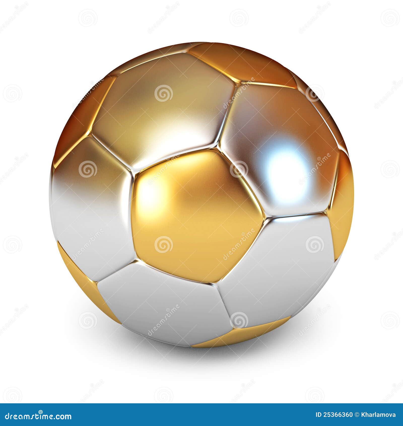 De Gouden Bal Van Het Voetbal Stock Illustratie - Illustration of beste ...