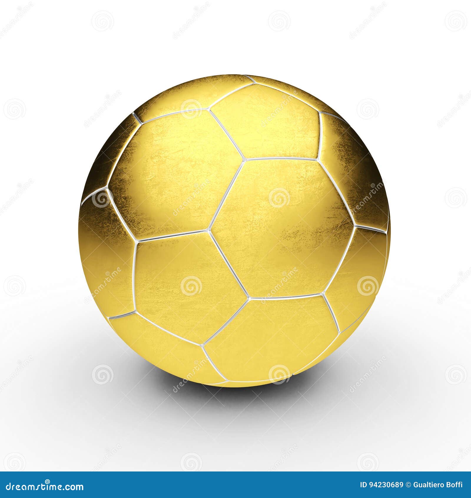 DE GOUDEN BAL VAN HET VOETBAL Stock Illustratie - Illustration of ...