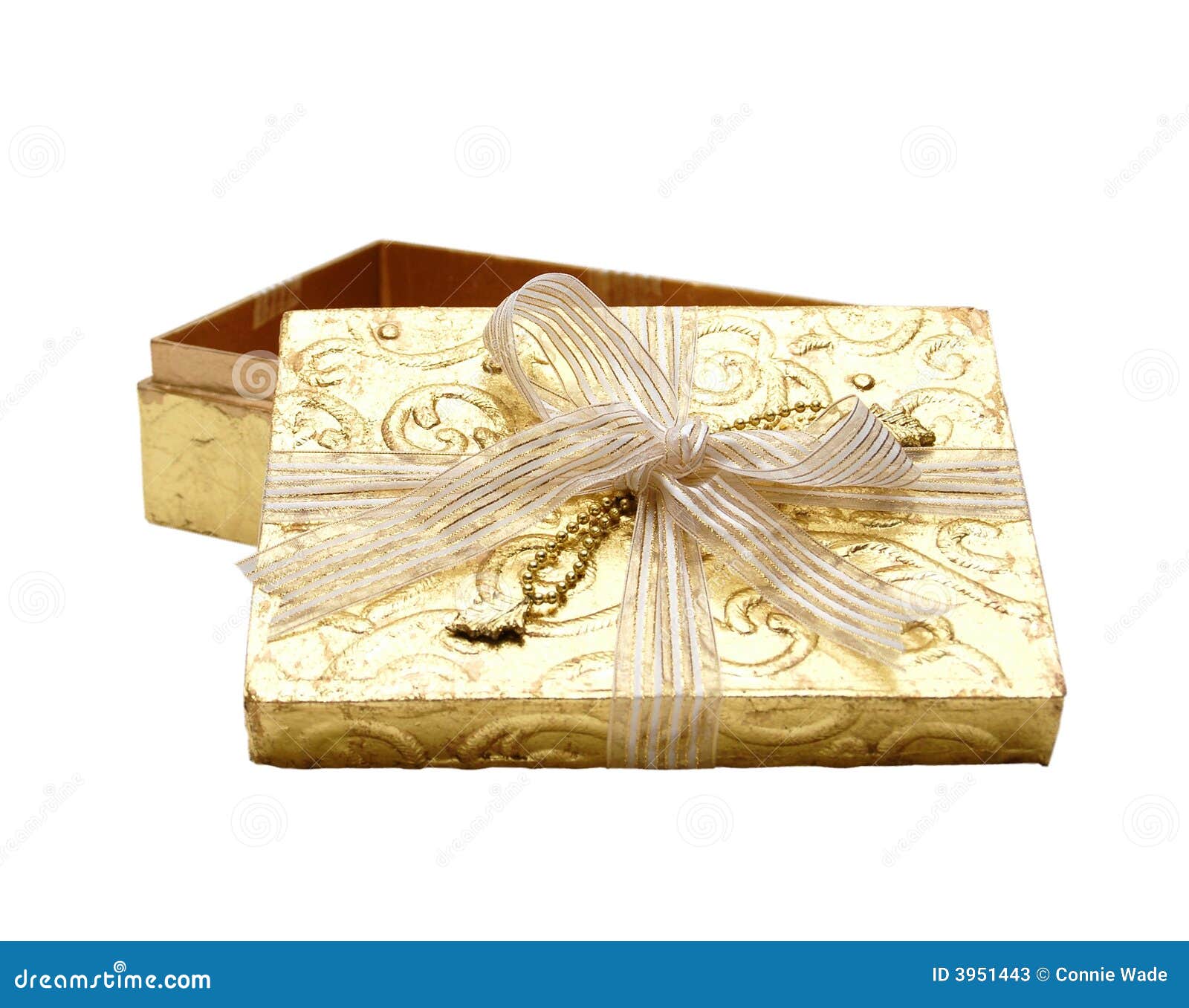 De gouden Doos van de Gift stock afbeelding. Image of leeg - 3951443