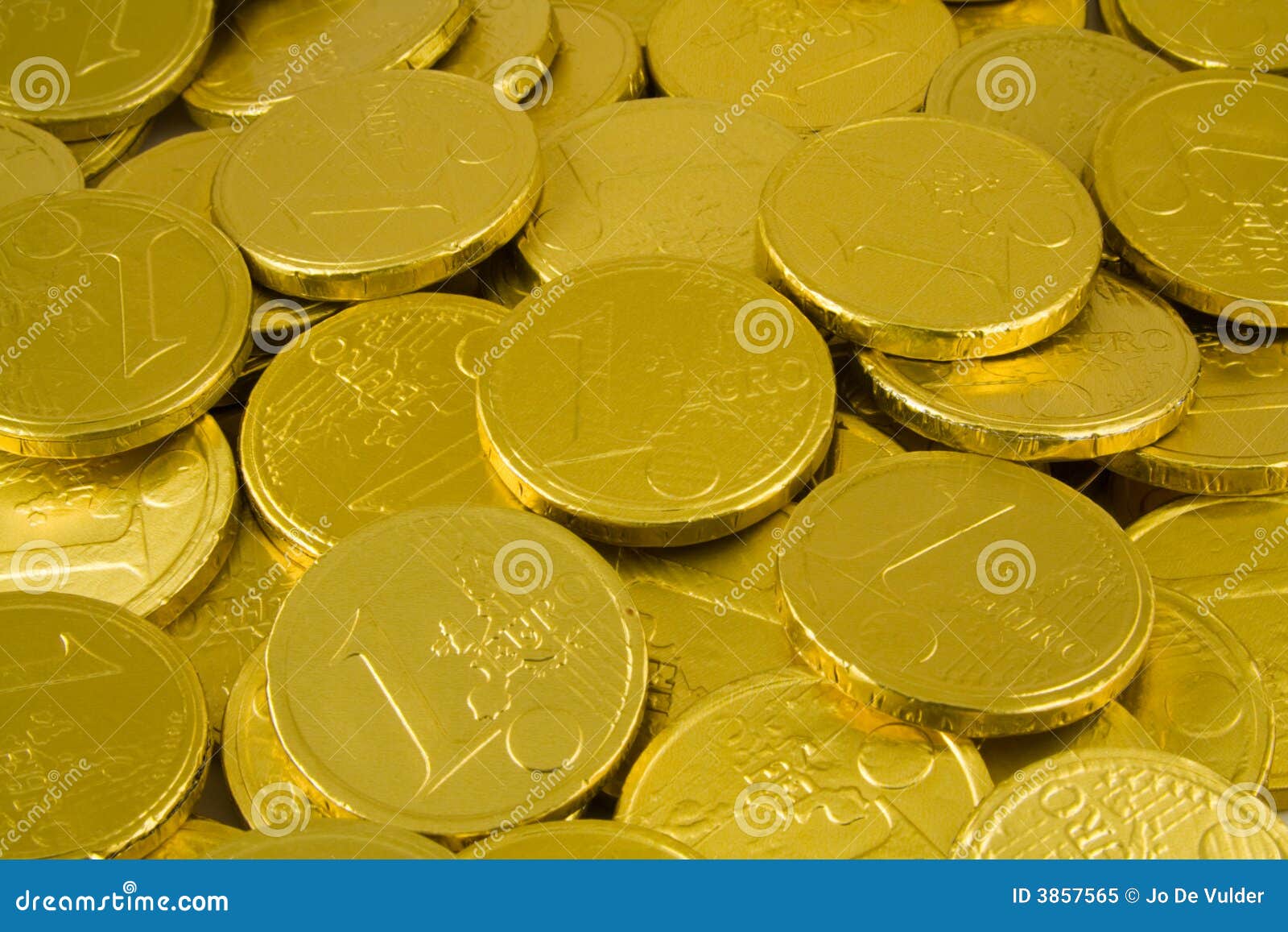 De Gouden Euro Muntstukken Van De Chocolade Stock Afbeelding - Image of ...