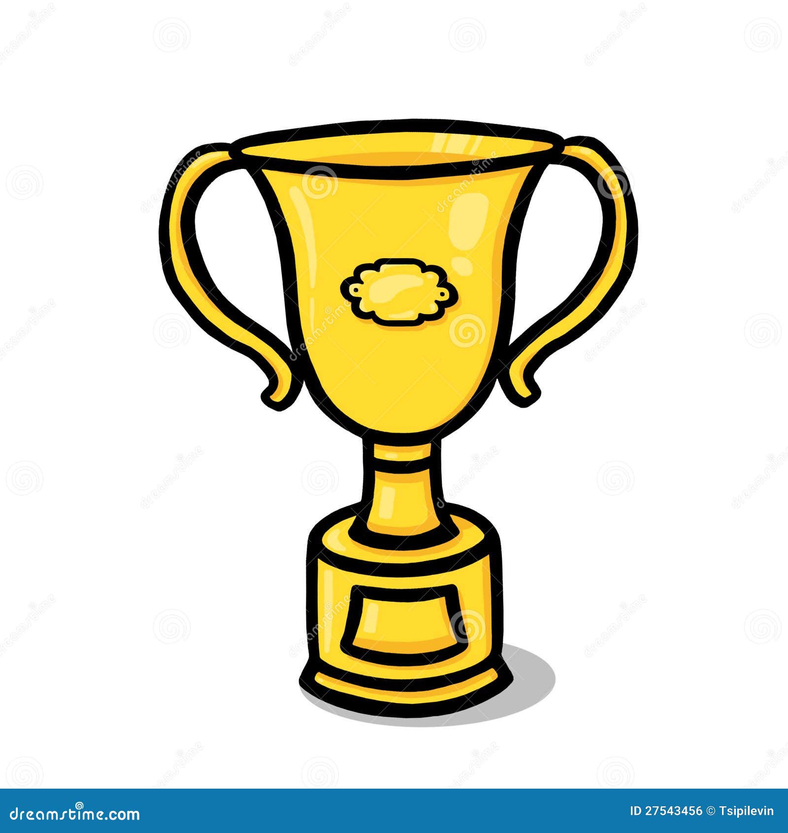 De Gouden Illustratie Van De Trofee Stock Illustratie - Illustration of ...