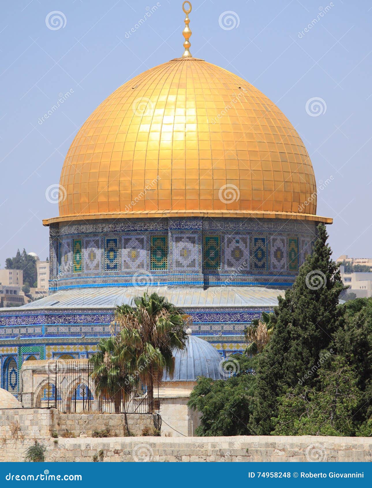 De Gouden Koepel Van De Rots, Jeruzalem Stock Foto - Image of stad ...