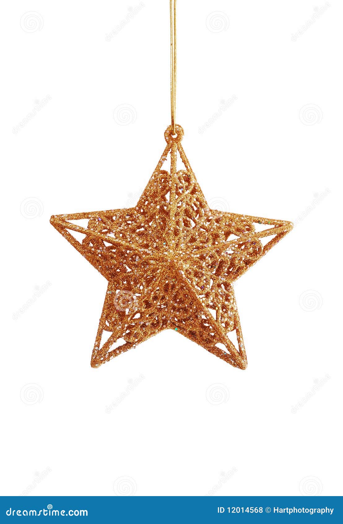 De Gouden Ster Van Kerstmis Stock Foto - Image of boom, ster: 12014568