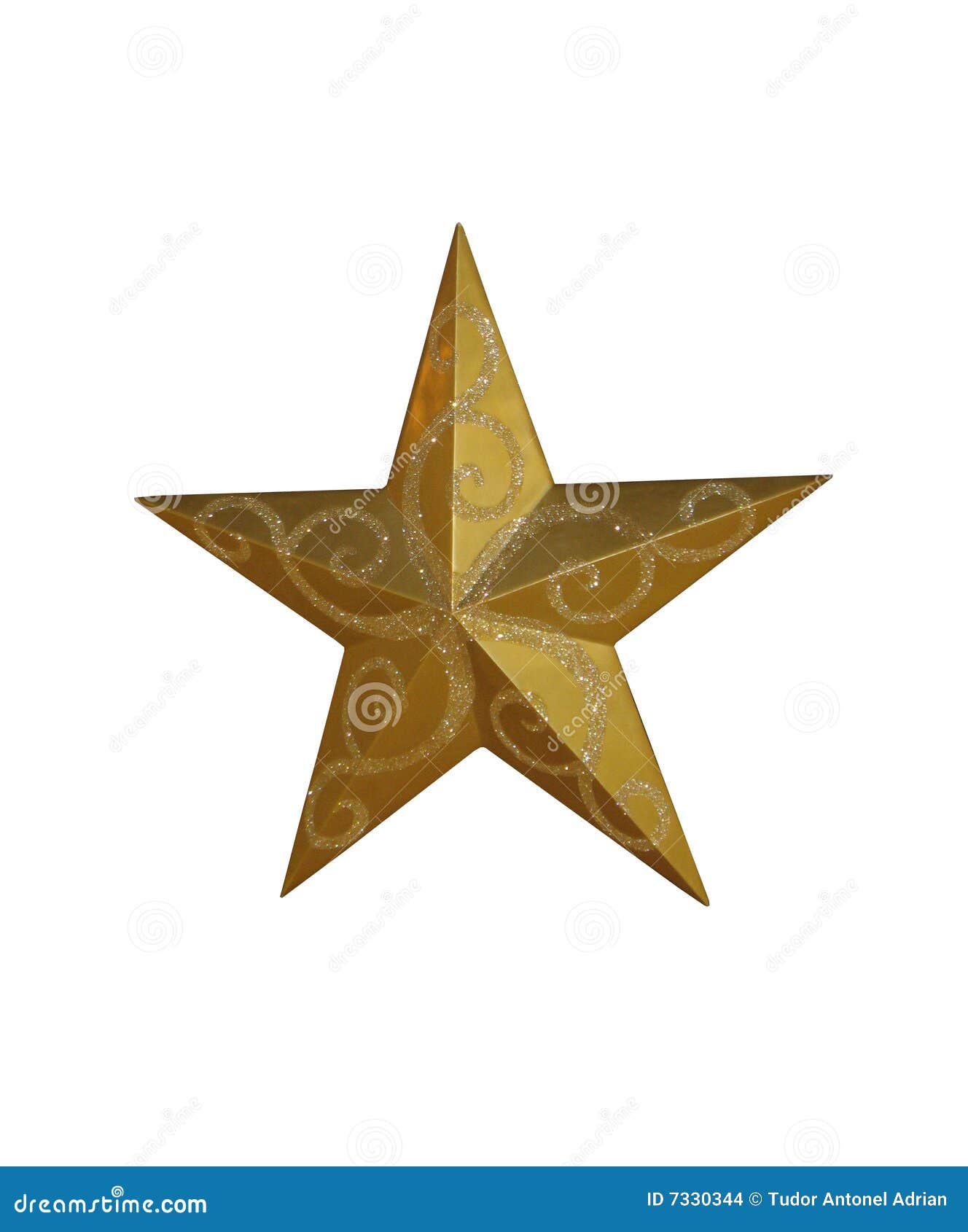 De Gouden Ster Van Kerstmis Stock Foto - Image of gouden, geïsoleerd ...