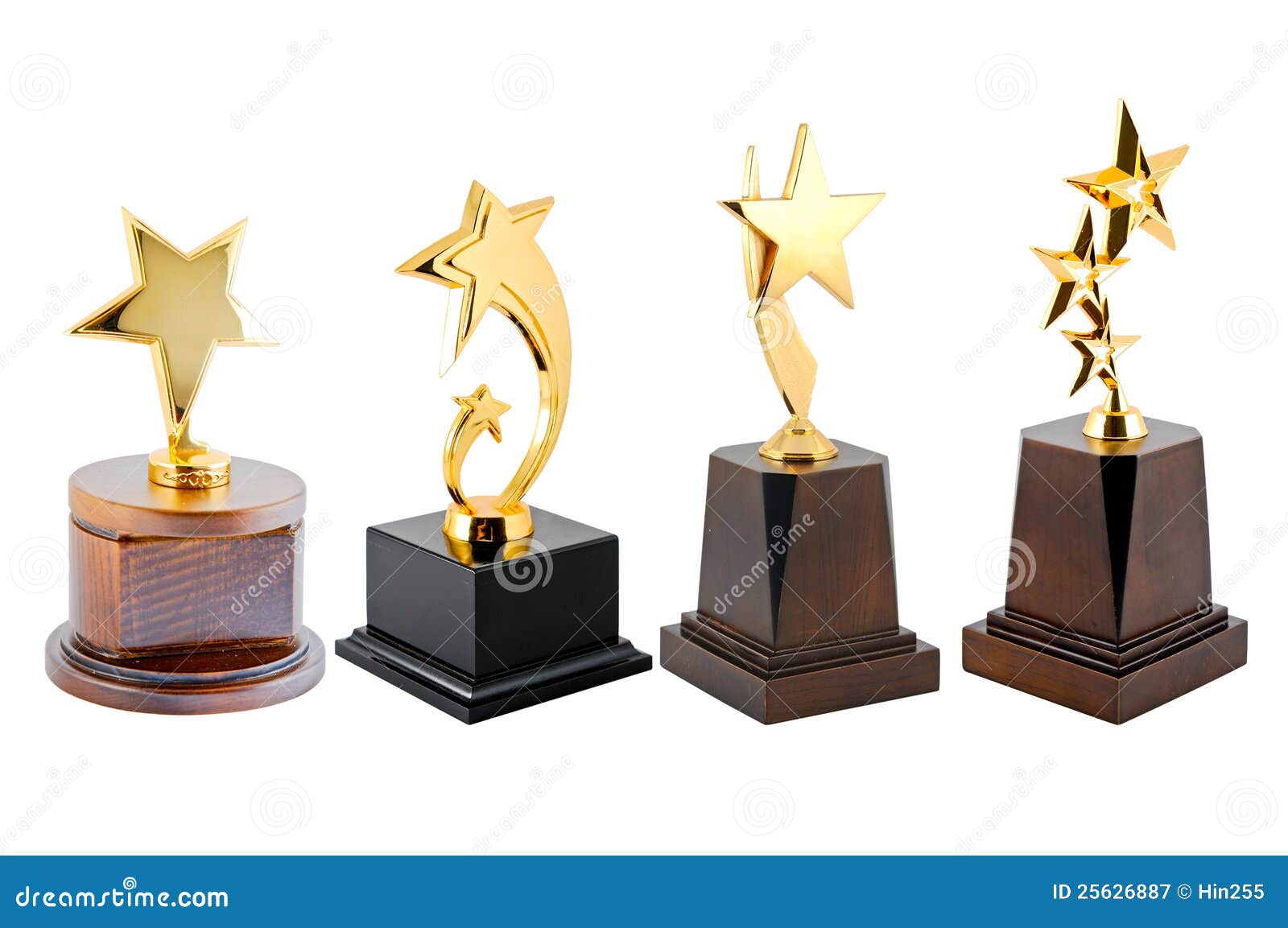 De Gouden Trofee Van De Ster Stock Afbeelding - Image of concurrentie ...