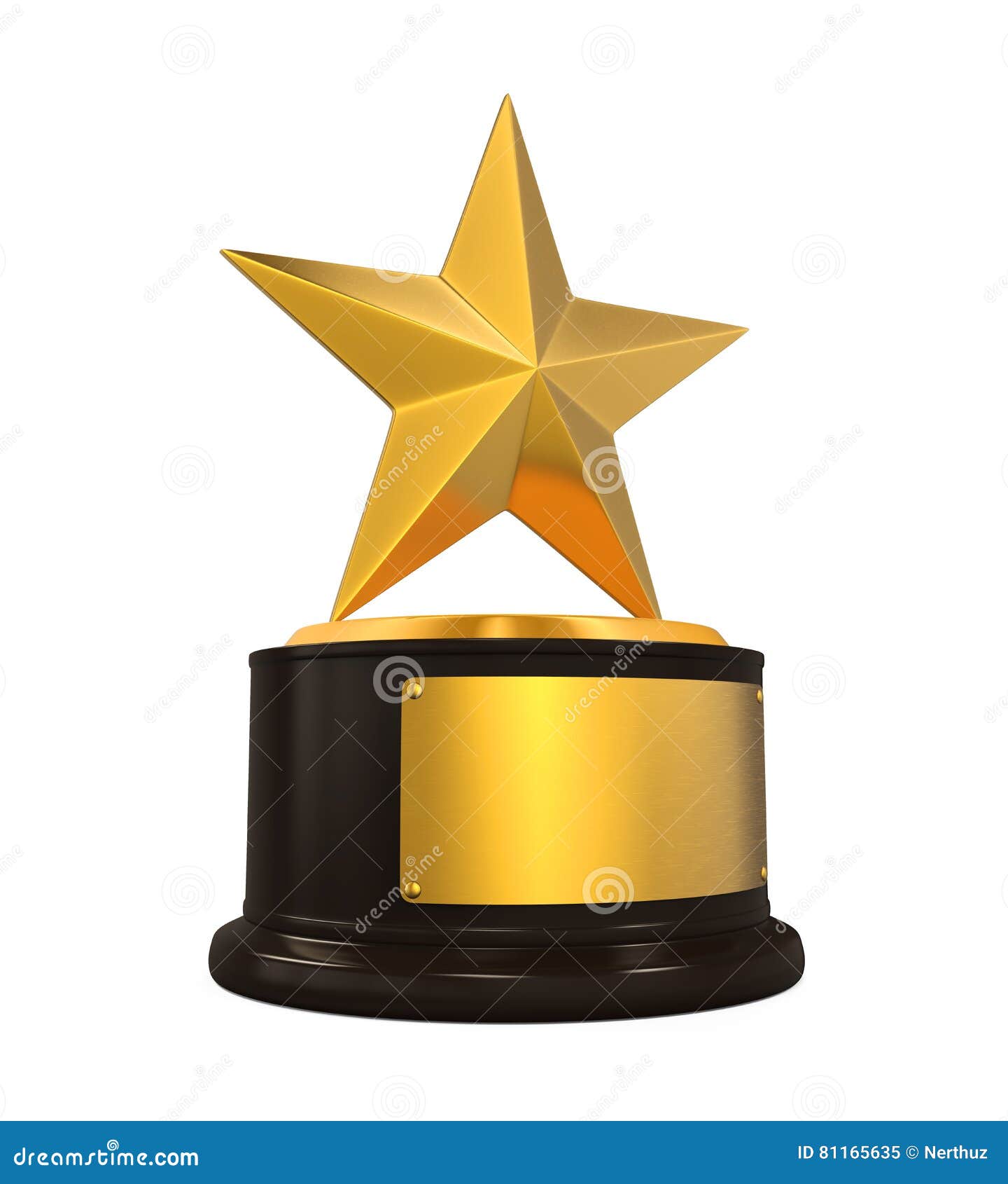 De Gouden Trofee Van De Ster Stock Illustratie - Illustration of ...