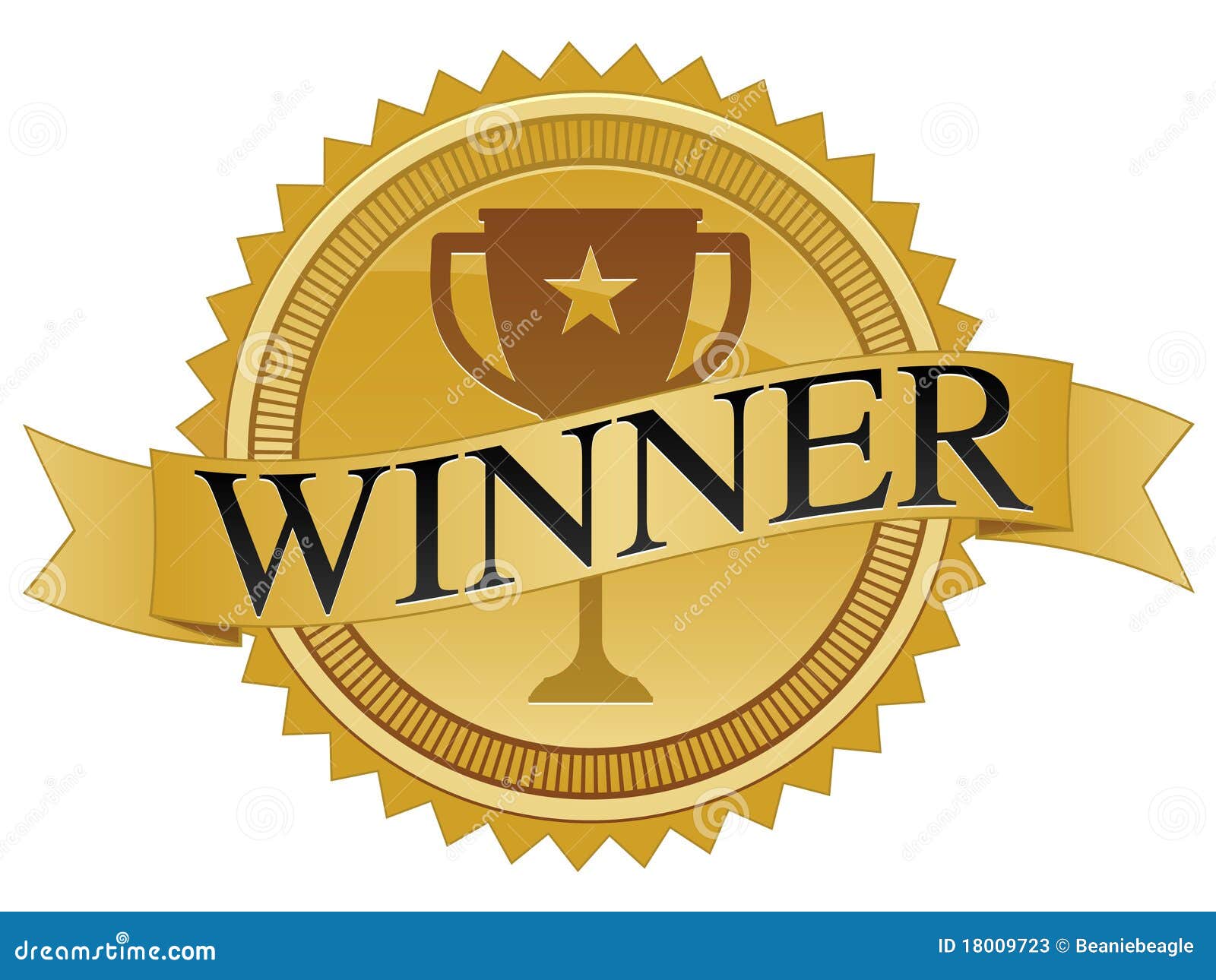 De Gouden Verbinding Van De Winnaar Vector Illustratie - Illustration ...