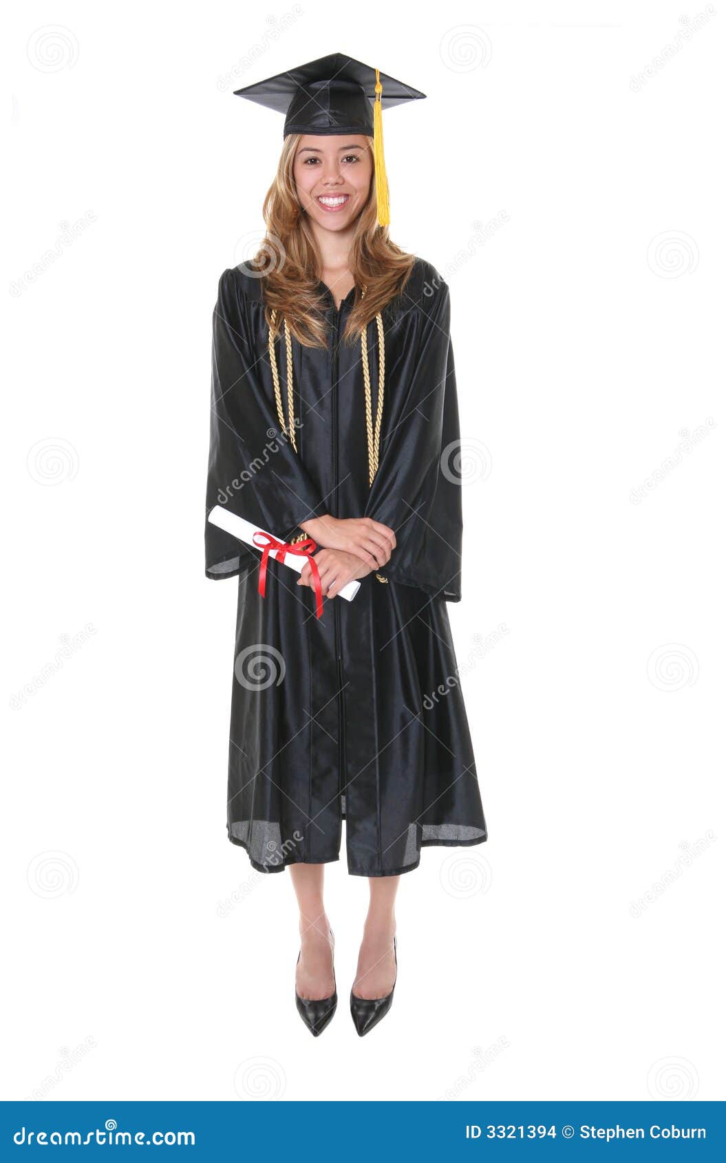 De Graduatie van de vrouw stock foto. Image of diploma - 3321394