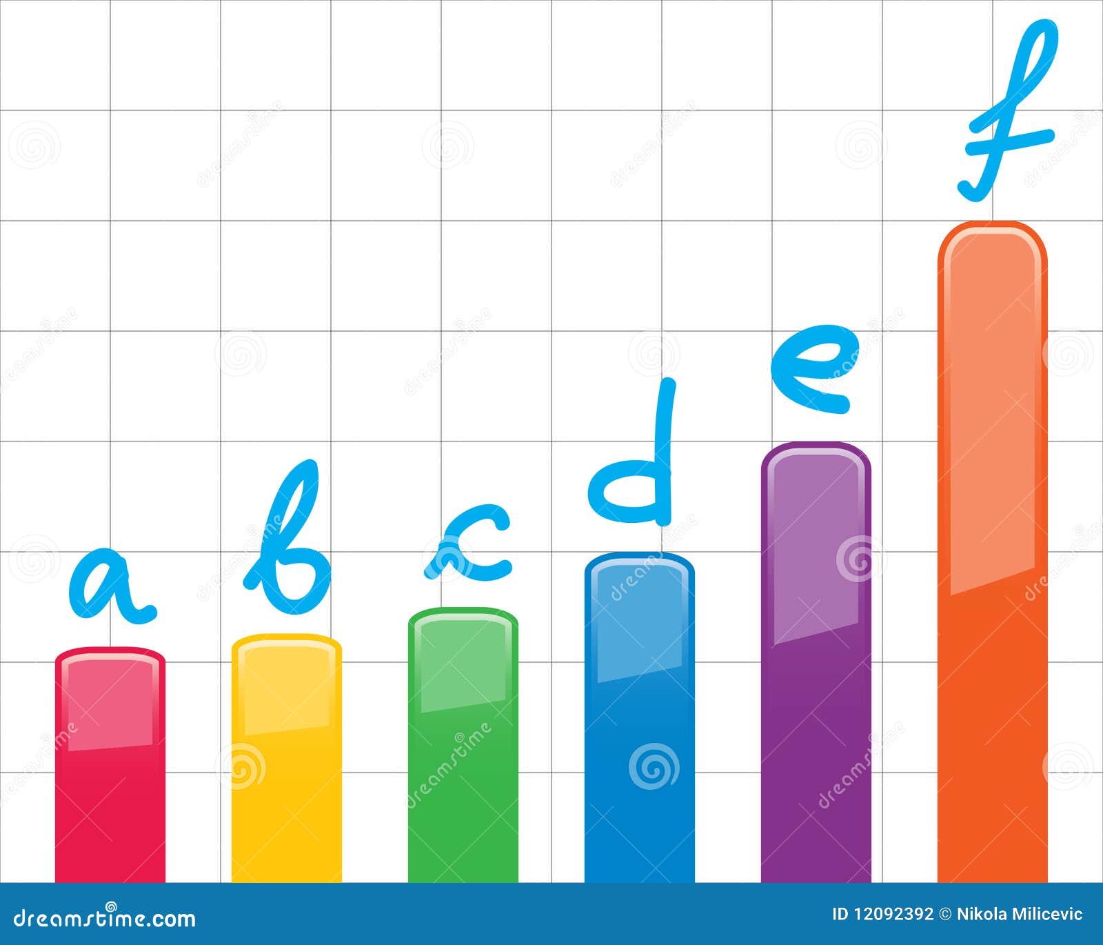 De grafiek van de kolom vector illustratie. Illustration of boekhouding ...
