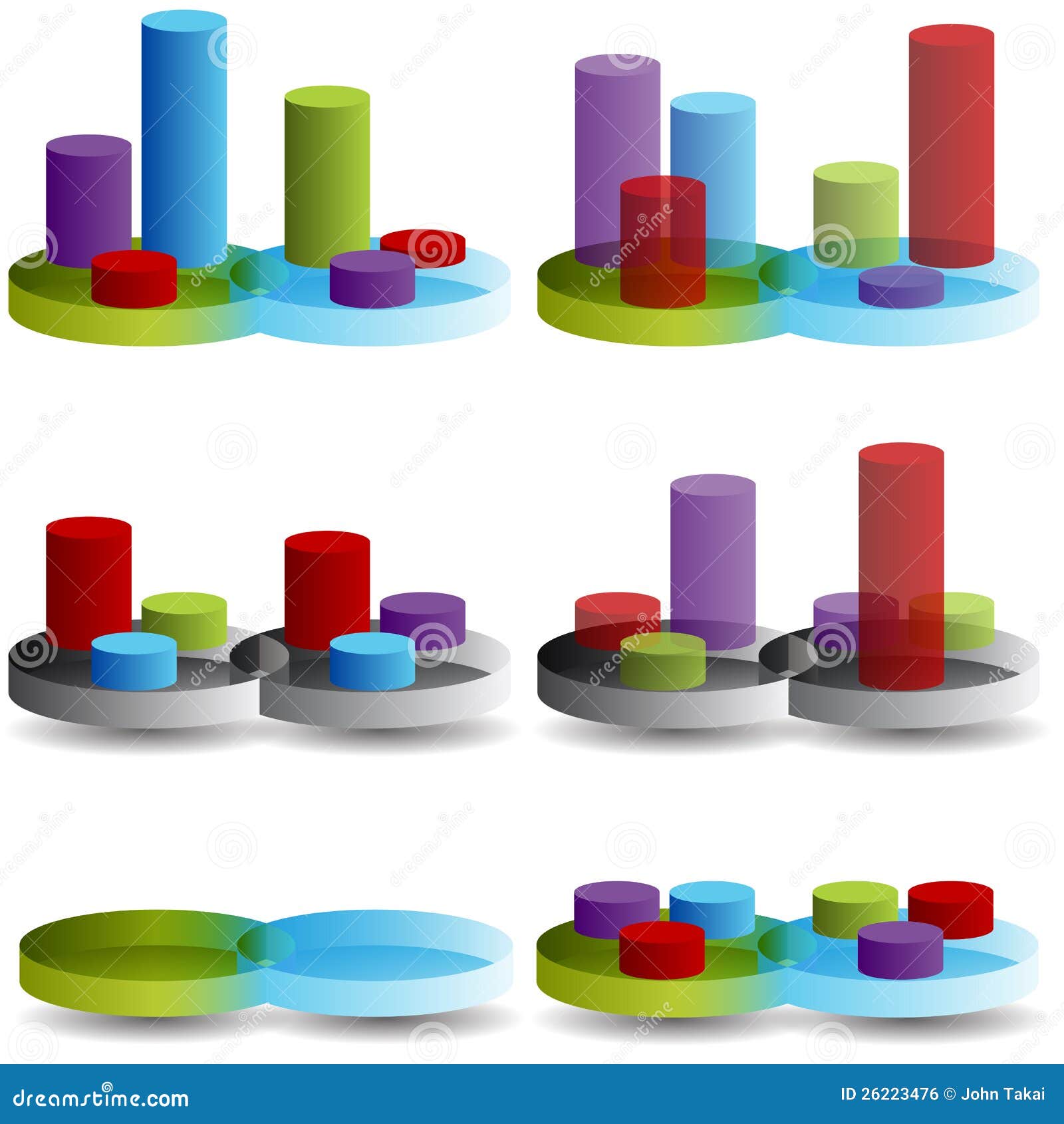 De Grafiek Van De Kolom Van Venn Vector Illustratie - Illustration of ...