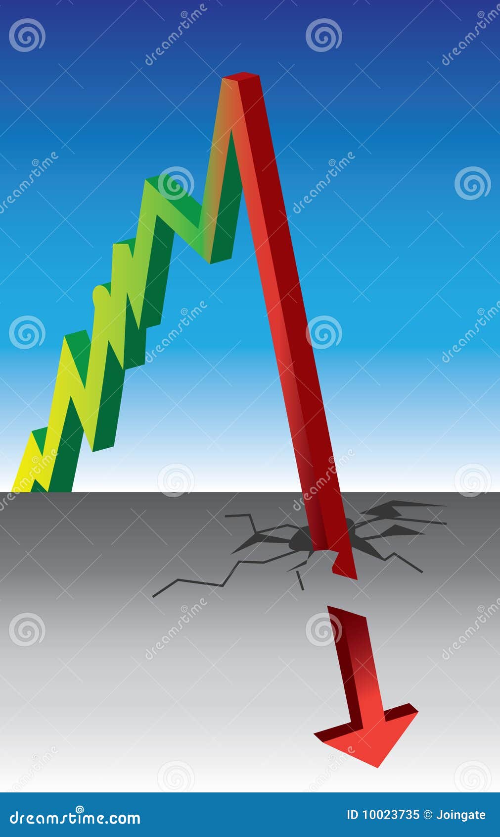 De Grafiek Van De Stijging En Van De Daling Vector Illustratie ...