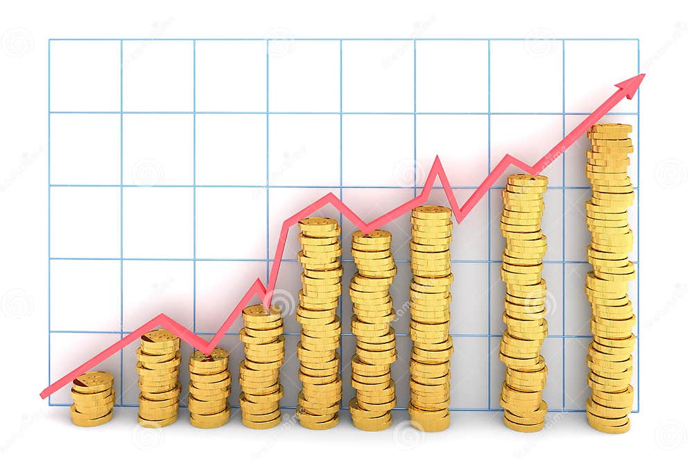 De grafiek van de winst stock illustratie. Illustration of bankwezen ...