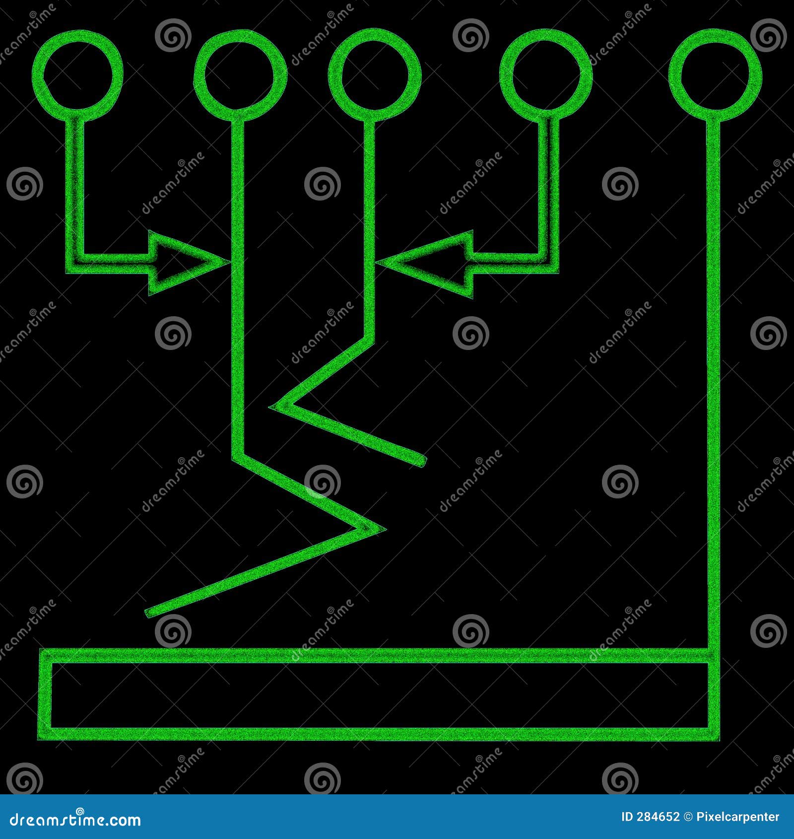De Grafieksymbool 1 Van De Stroom Stock Illustratie - Illustration of ...