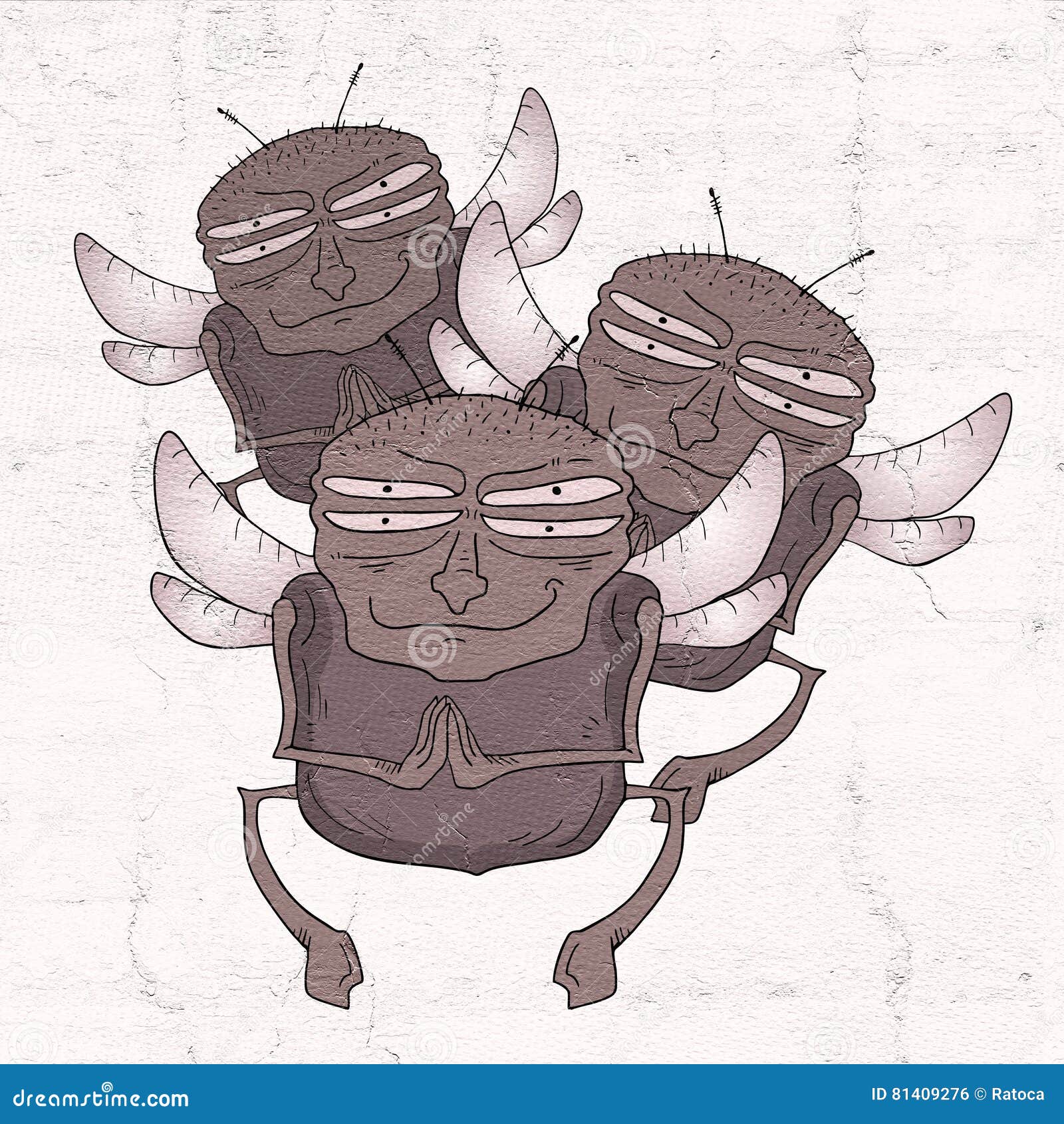 De grappige vlieg trekt stock illustratie. Illustration of trek - 81409276