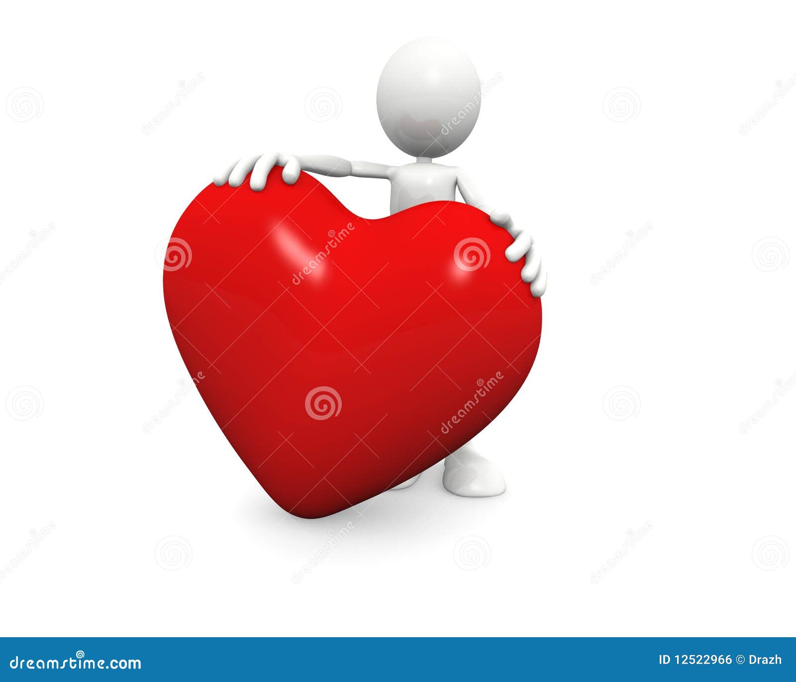 De Greep Van De Mens Een Groot Hart Stock Illustratie - Illustration of ...