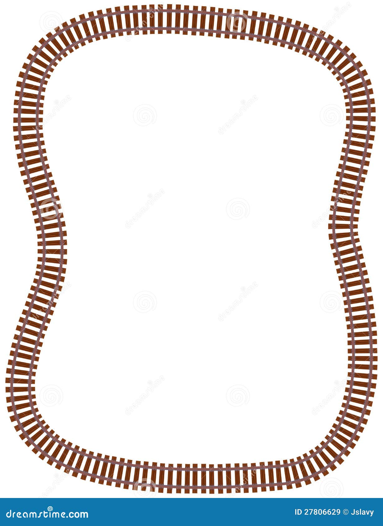 De Grens Van Het Spoor Van De Spoorweg Vector Illustratie ...