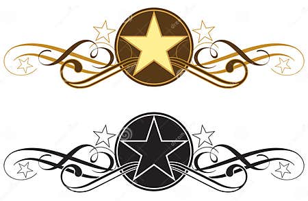 De Grens Van De Sterrol - Westelijke Type Vectorillustraration Vector ...