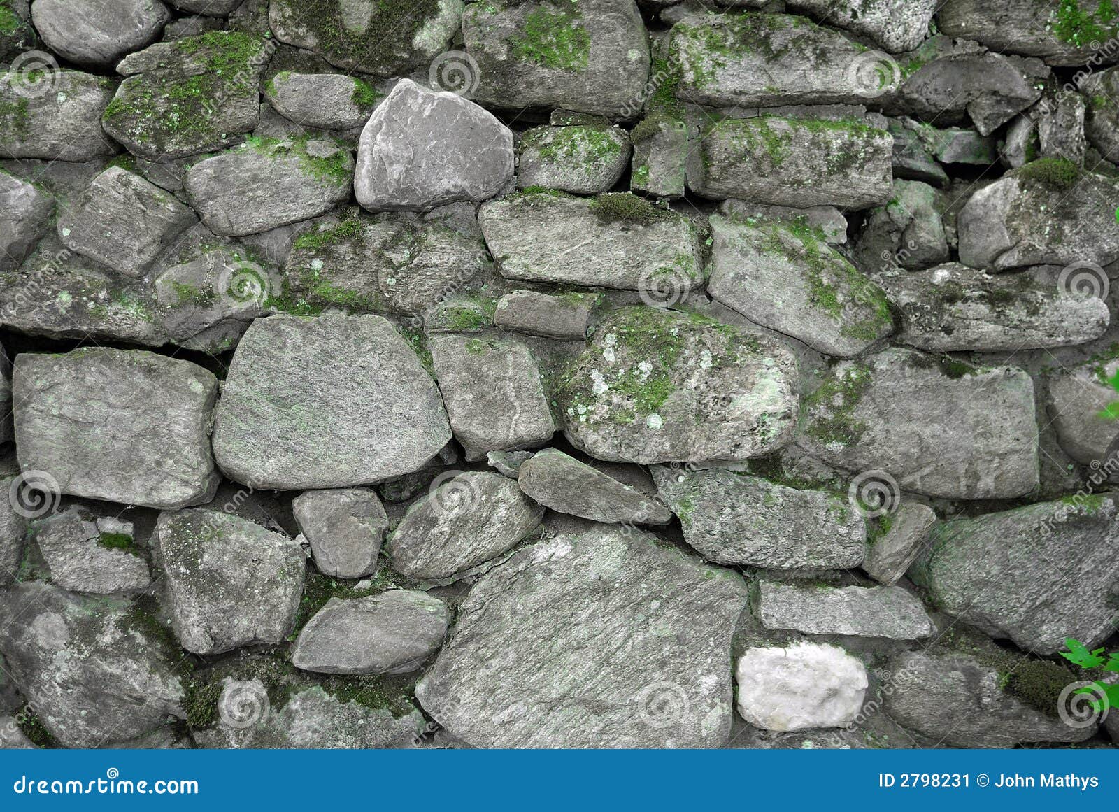 De Grijze En Groene Muur Van De Rots Stock Afbeelding - Image of ...