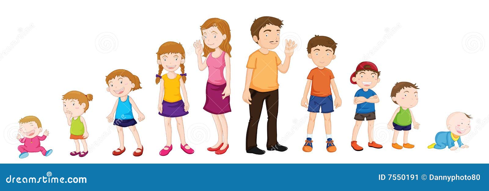 De groei en ontwikkeling vector illustratie. Illustration of ...
