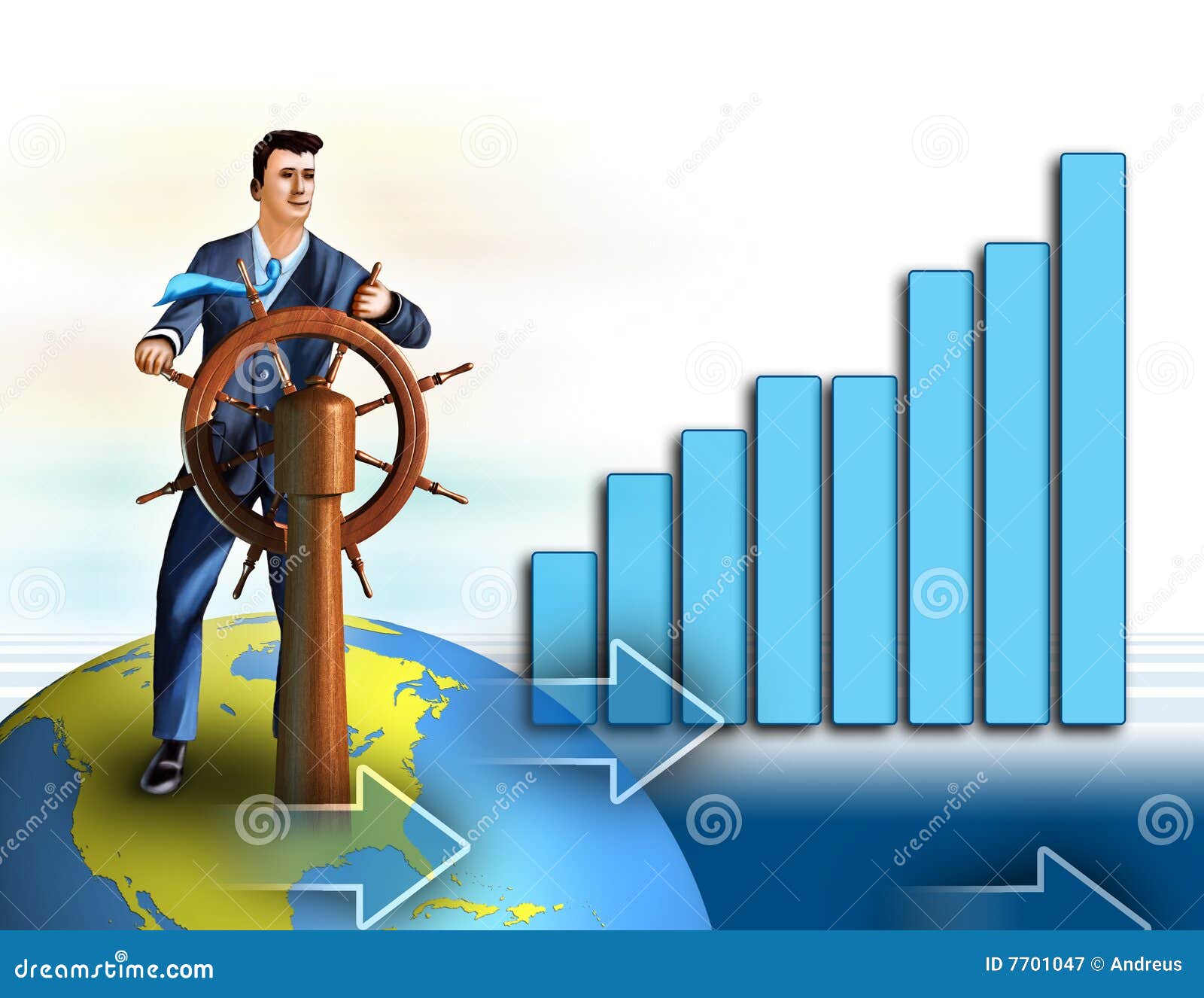 De groei van de economie stock illustratie. Illustration of mens - 7701047