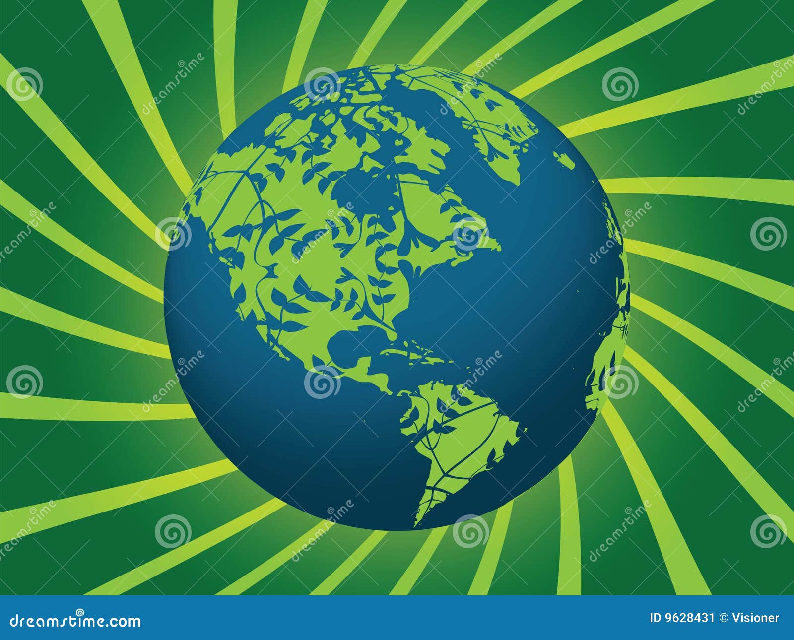 De groene aarde van Eco vector illustratie. Illustration of klem - 9628431