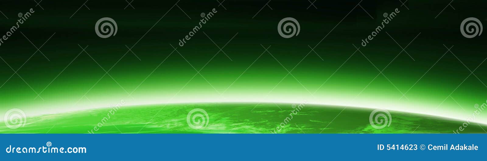 De Groene Banner Van De Wereldbol Stock Illustratie - Illustration of ...