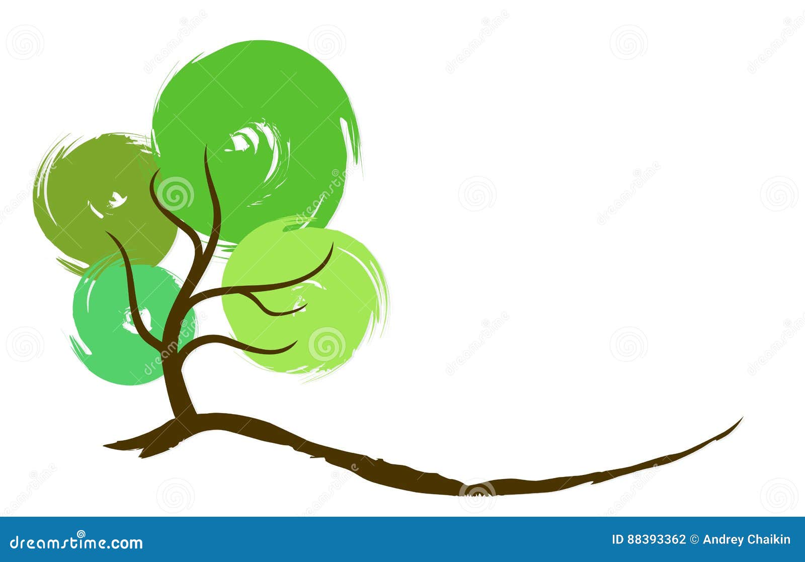 De Groene Boom Van Het Embleem Vector Illustratie - Illustration of ...