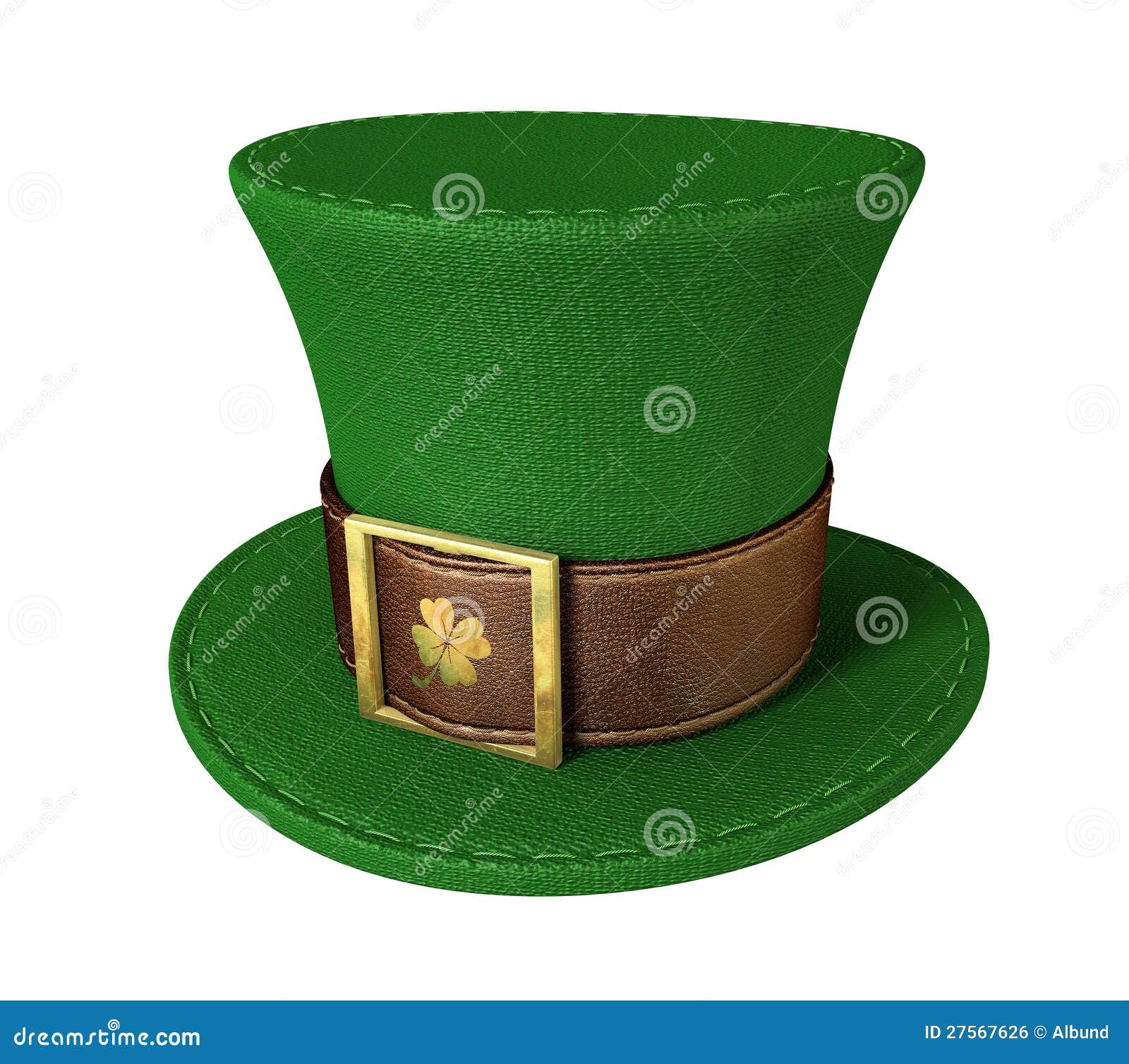 De Groene Hoed Van De Klaver Van De Kabouter Stock Illustratie ...