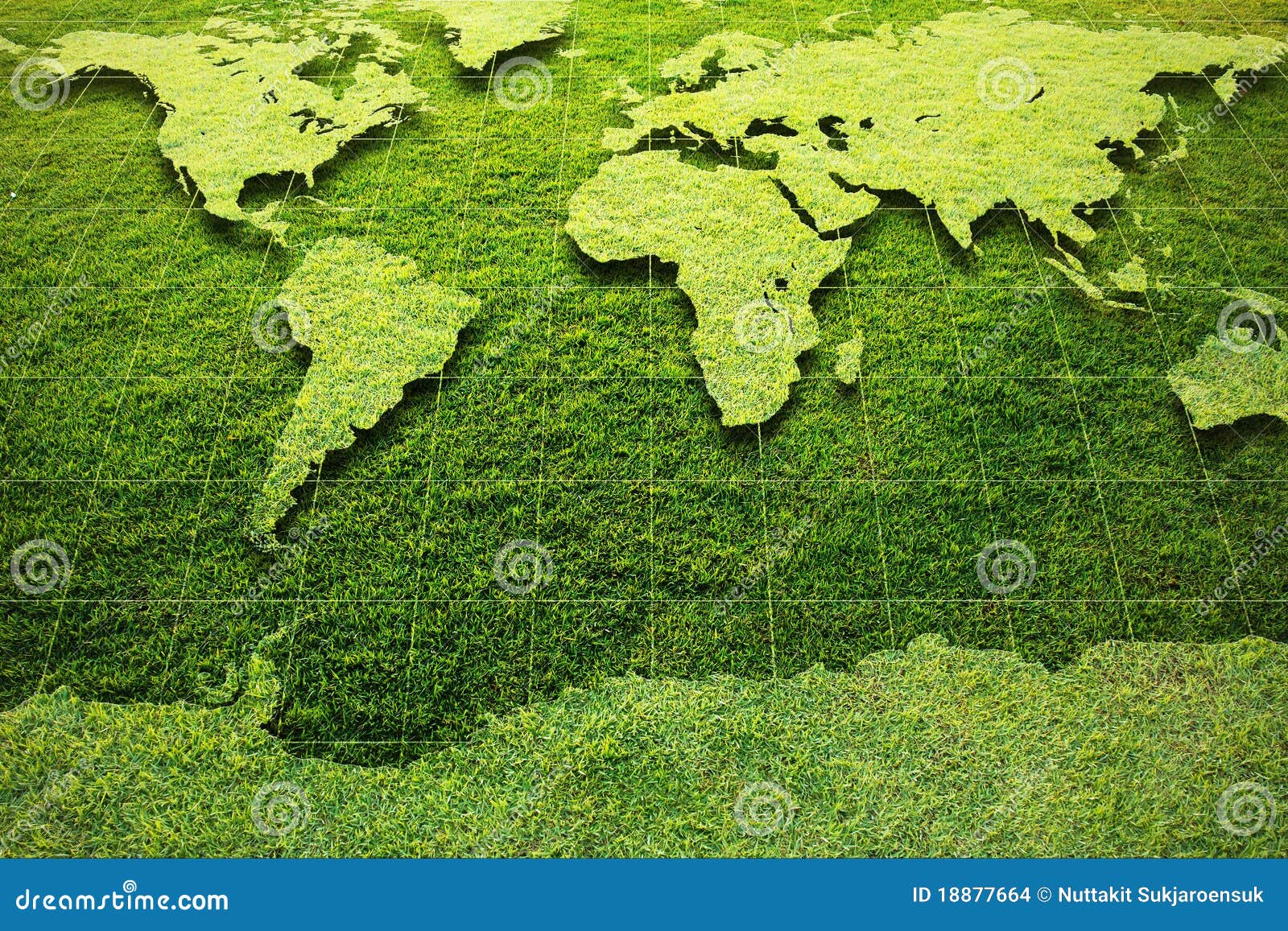 De Groene Kaart Van De Wereld Van Het Gras Stock Foto - Image of ...