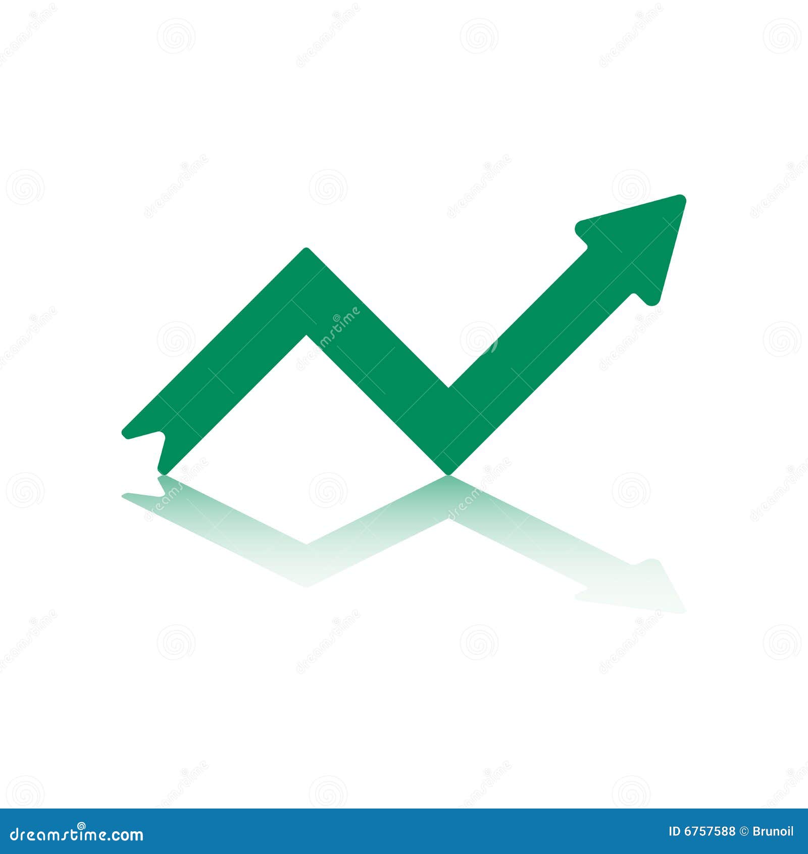 De Groene Pijl Van De Groei Vector Illustratie - Illustration of markt ...