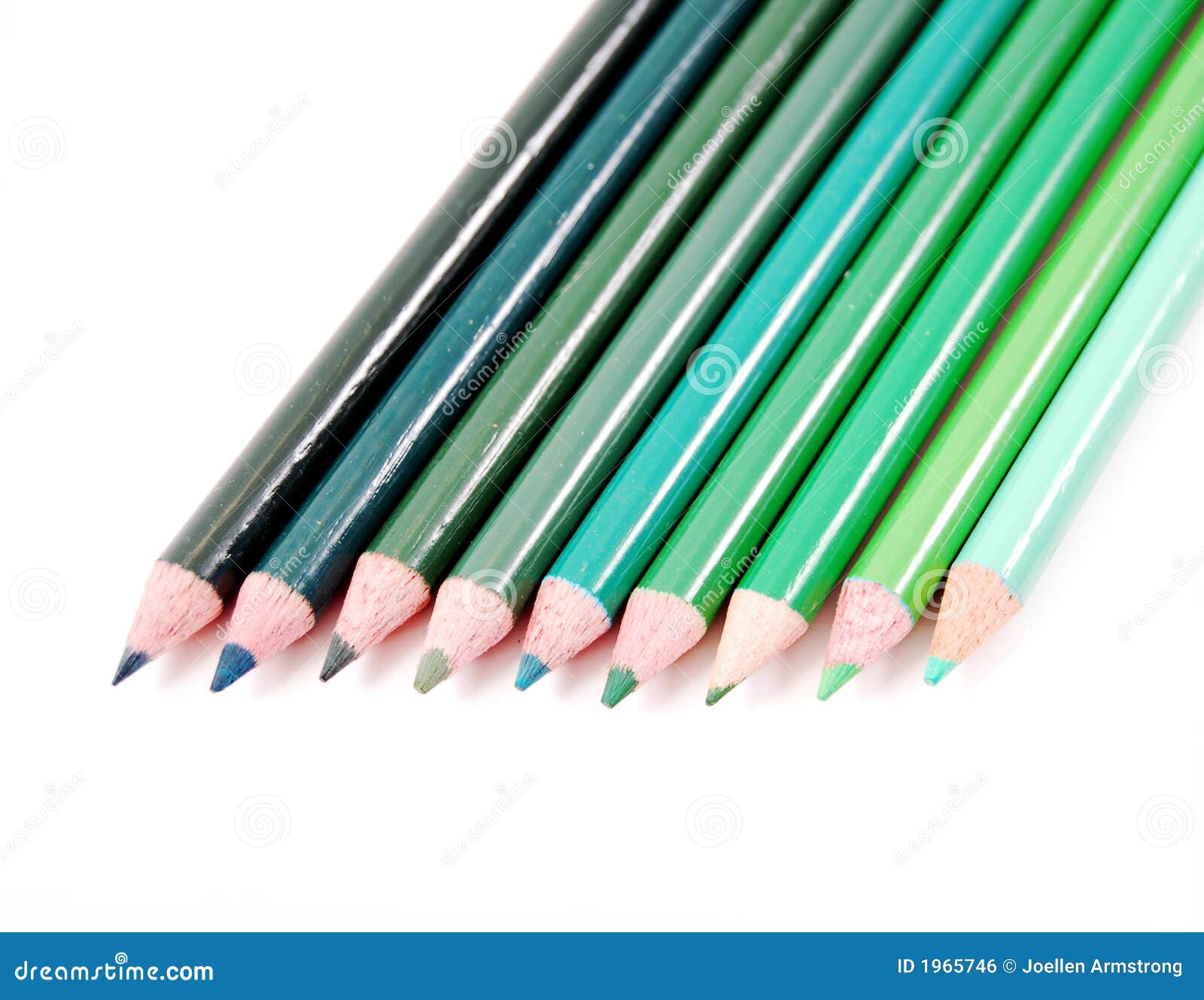 De Groene Potloden Van De Kleur Stock Foto - Image of stok, hout: 1965746