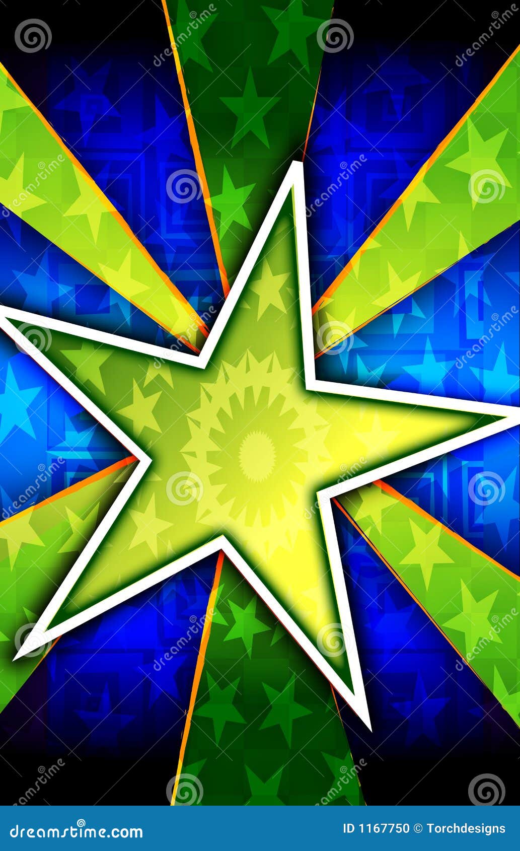 De Groene Ster Barstte Achtergrond Stock Illustratie - Illustration of ...