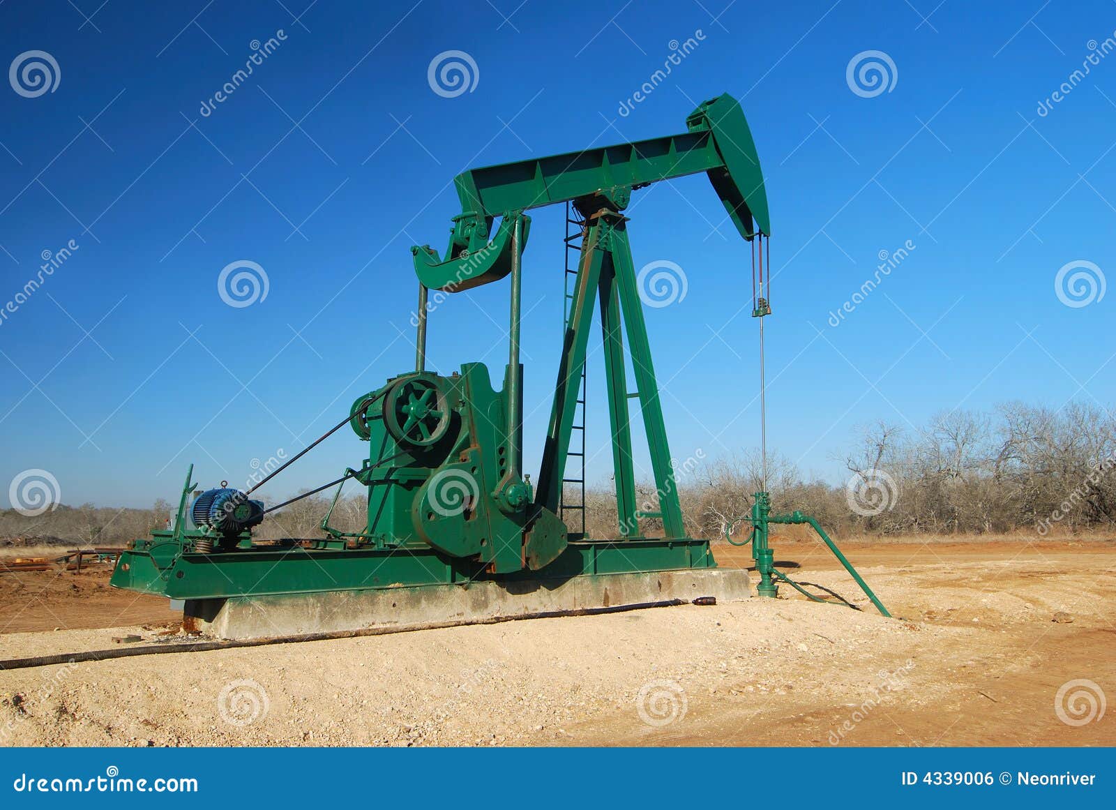 De Grote Groene Hefboom Van De Pomp Stock Foto - Image of blauw ...