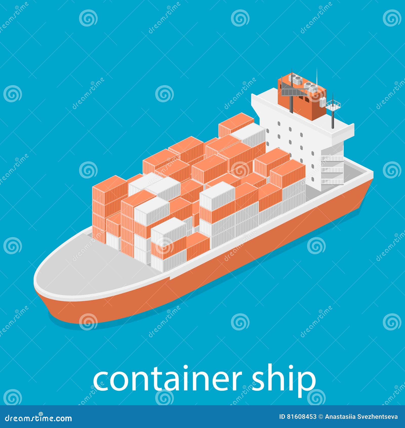 De Grotere Boot Vervoert Diverse Containers Van De Groottelading Stock ...