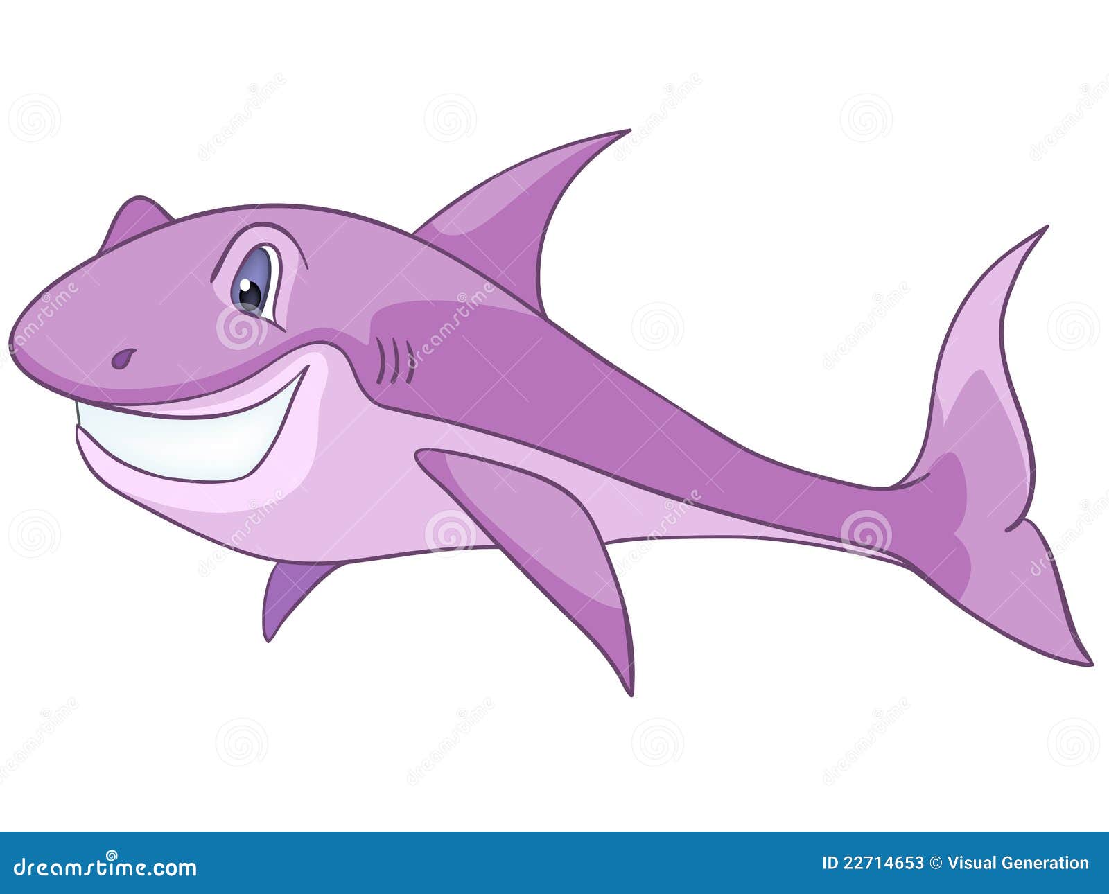 De Haai Van Het Karakter Van Het Beeldverhaal Vector Illustratie ...