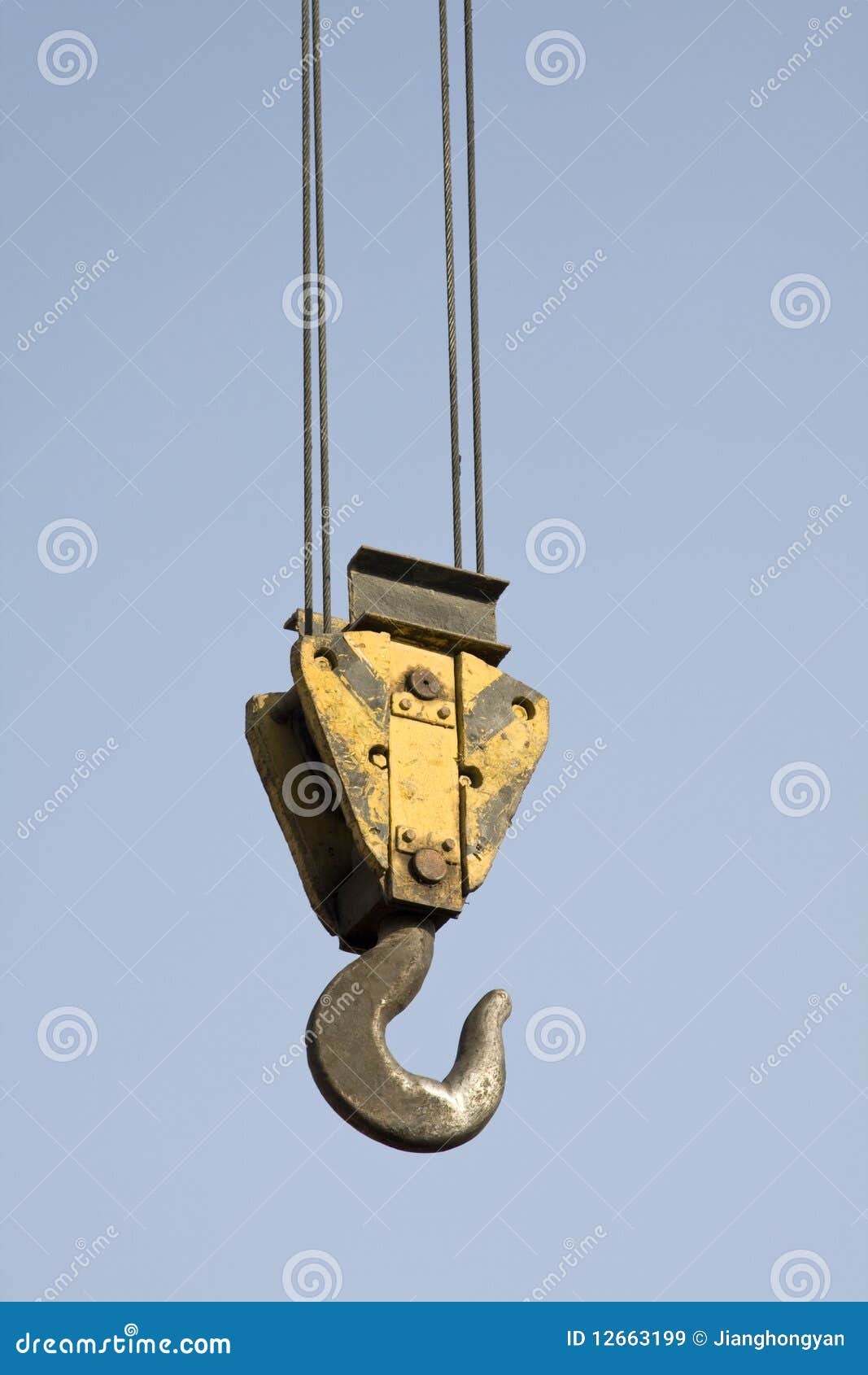 De Haak van de kraan stock afbeelding. Image of staal - 12663199