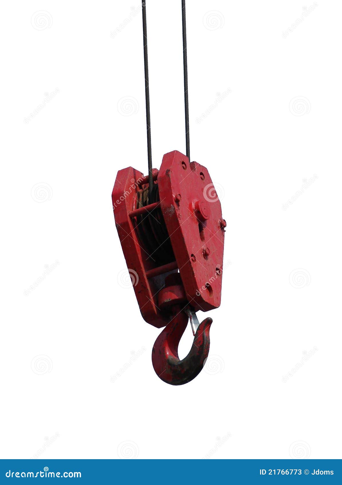 De haak van de kraan stock afbeelding. Image of lijn - 21766773