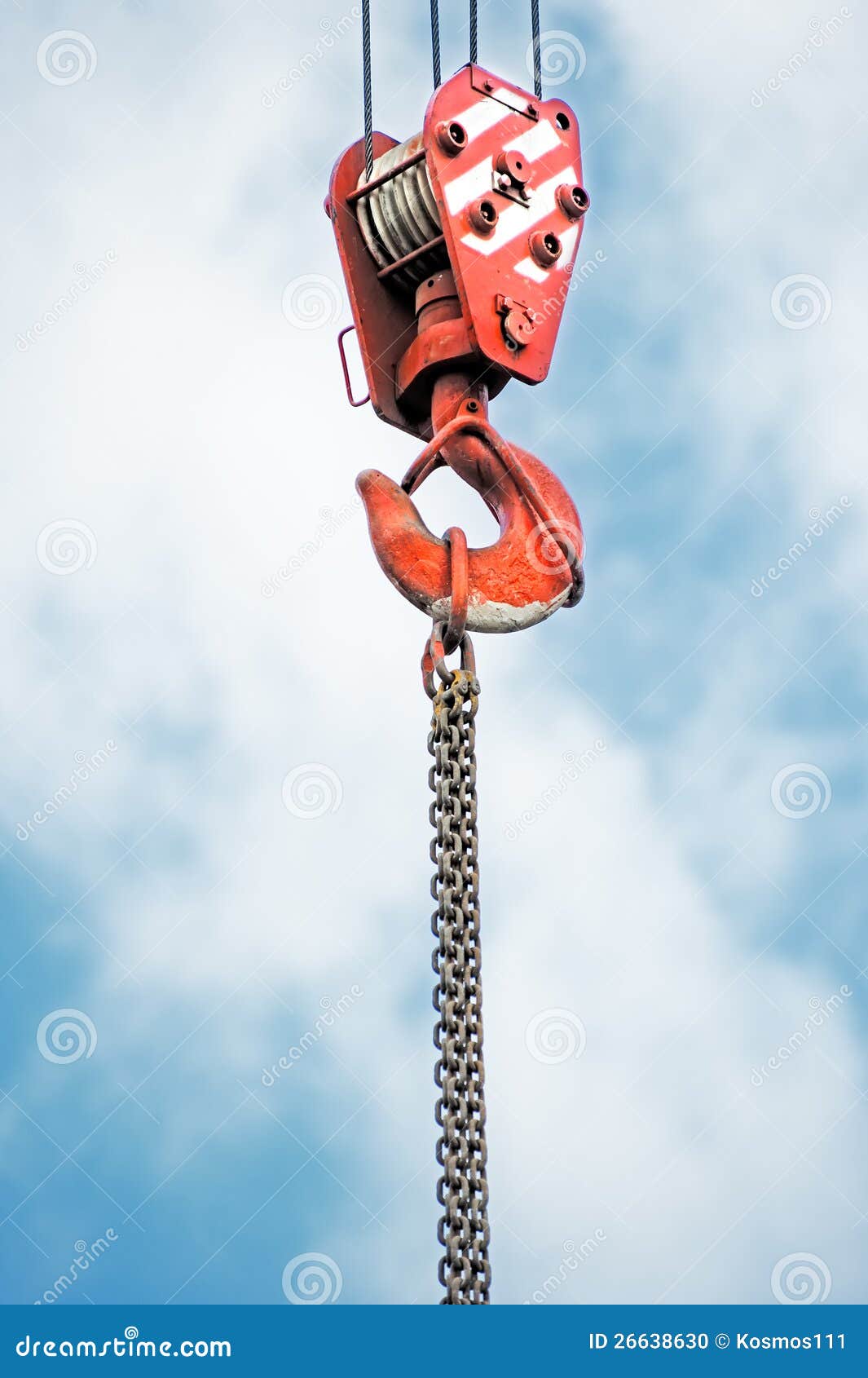 De haak van de kraan stock foto. Image of techniek, lading - 26638630