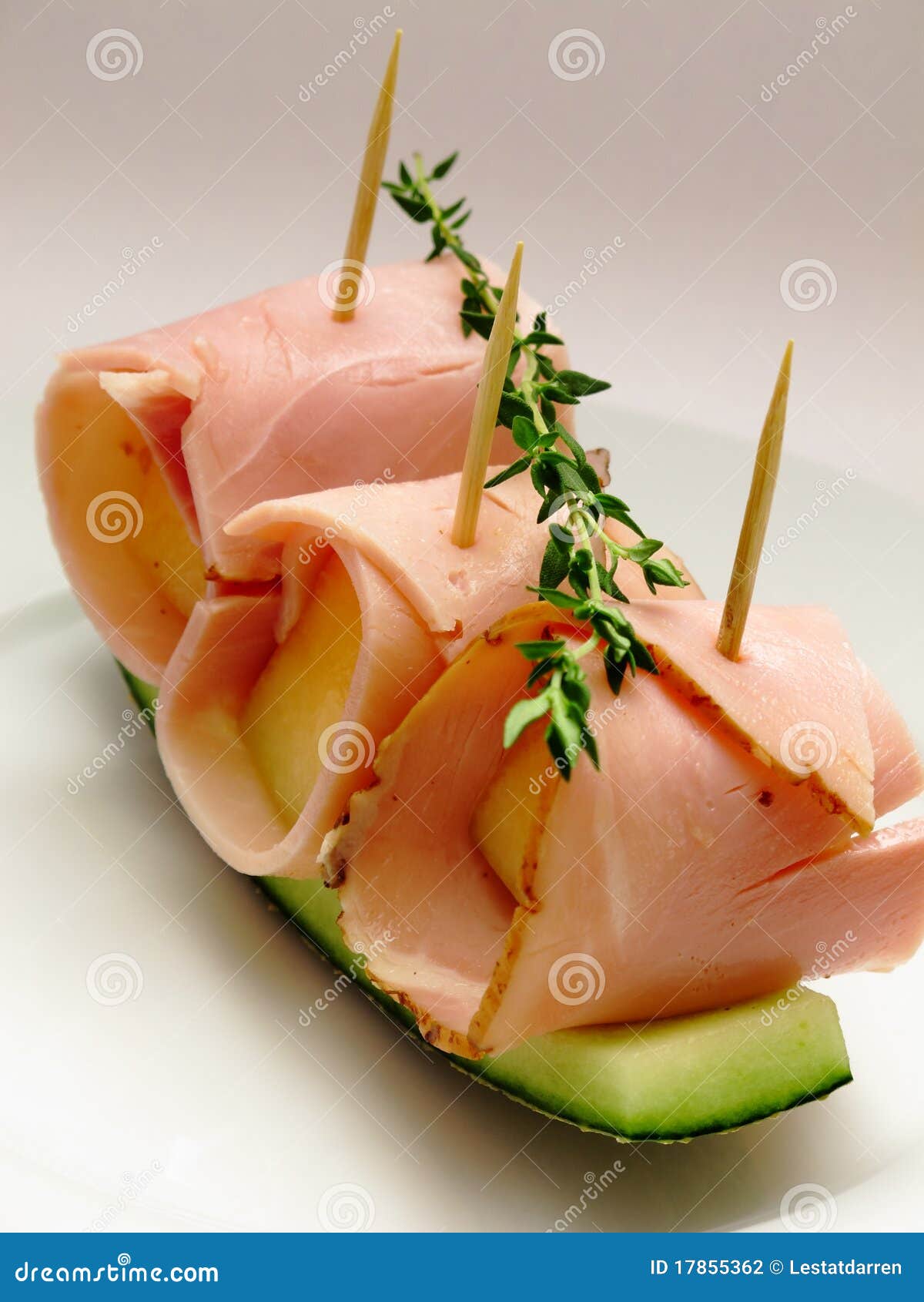 De Ham Verpakte Meloen Van De Rots Stock Foto - Image of tijm ...