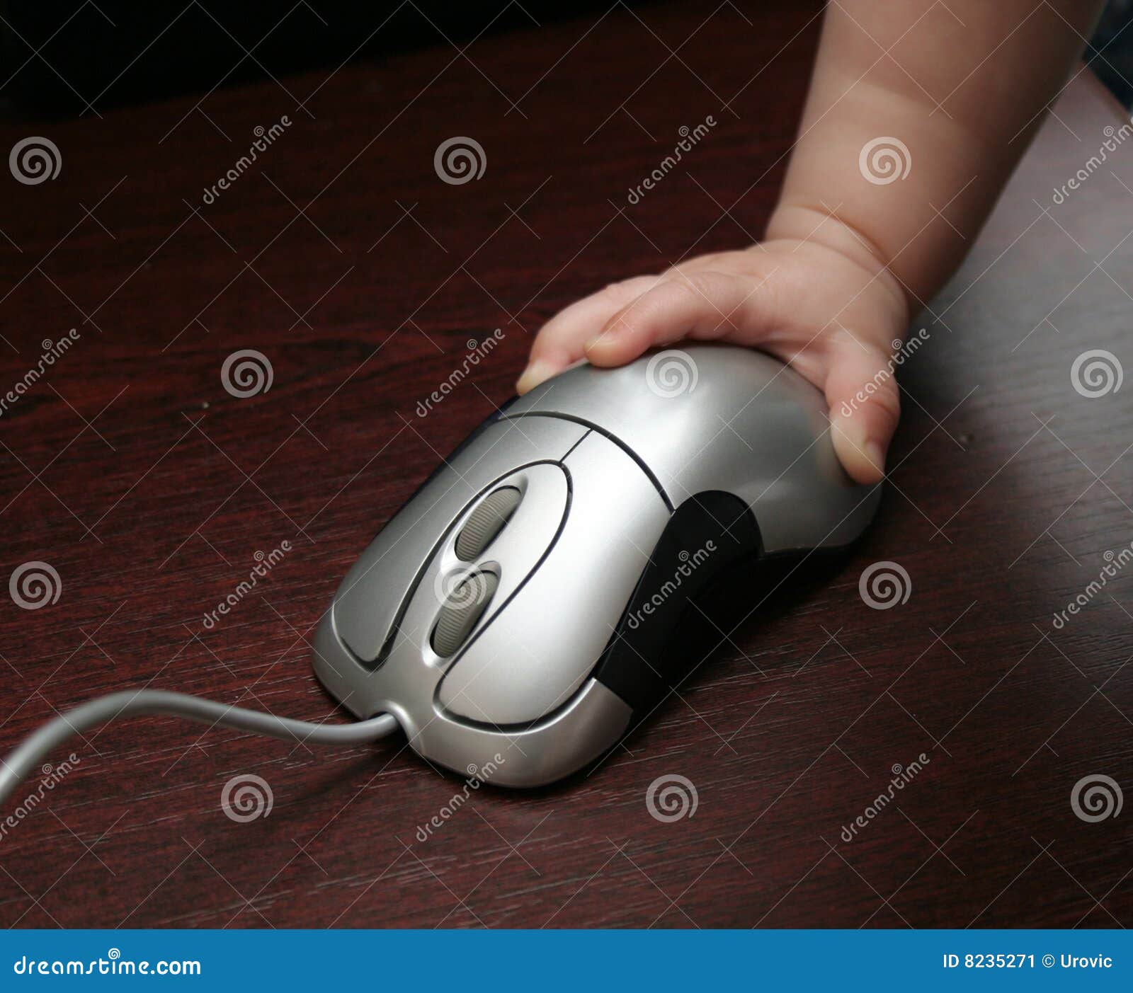 De Hand En De Muis Van Het Kind Stock Afbeelding - Image of leiding ...