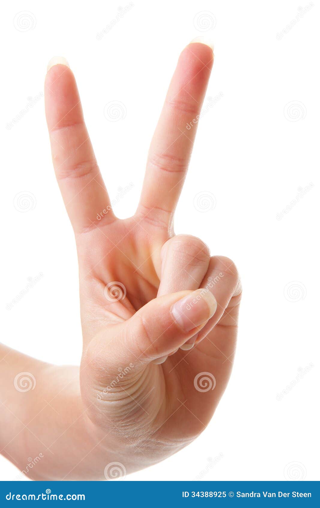 De hand telt nummer 2 stock afbeelding. Image of wijfje - 34388925