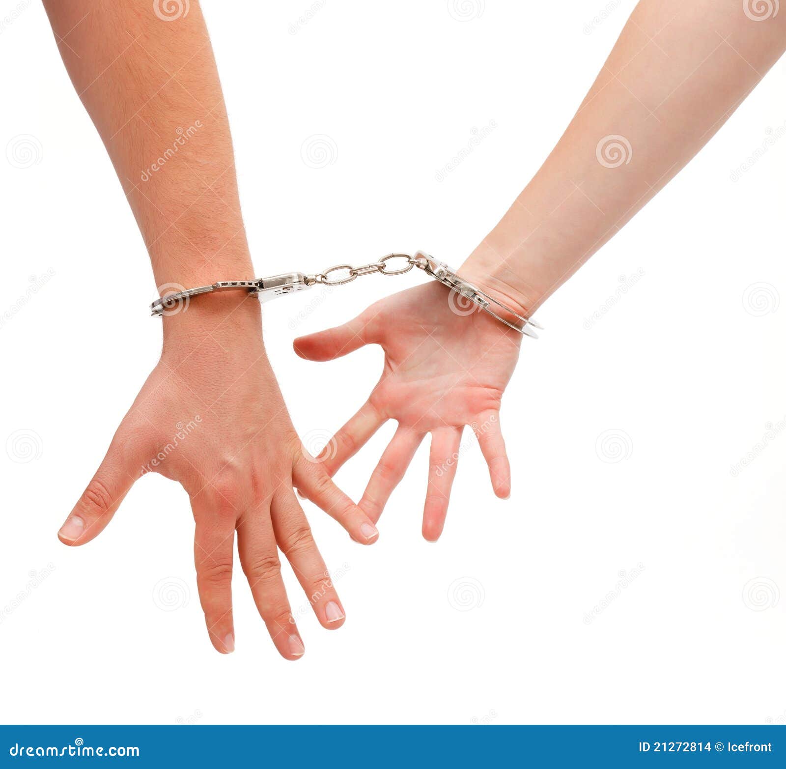 De Handboeien Om:doen Man En Vrouw Stock Foto - Image of pols, handboei ...