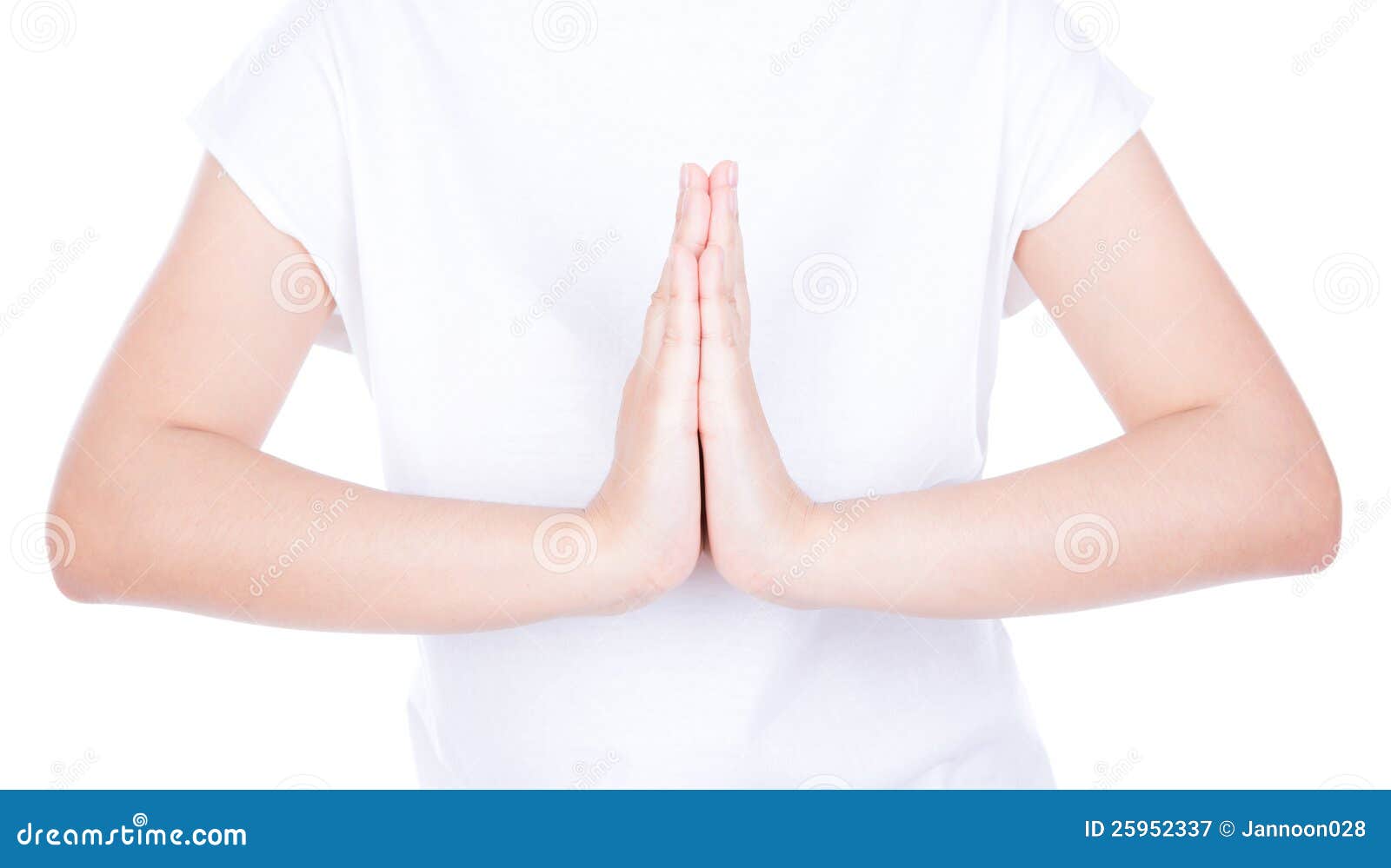 De Handen Die Van De Vrouw Over Lichaam Begroeten. Stock Afbeelding ...