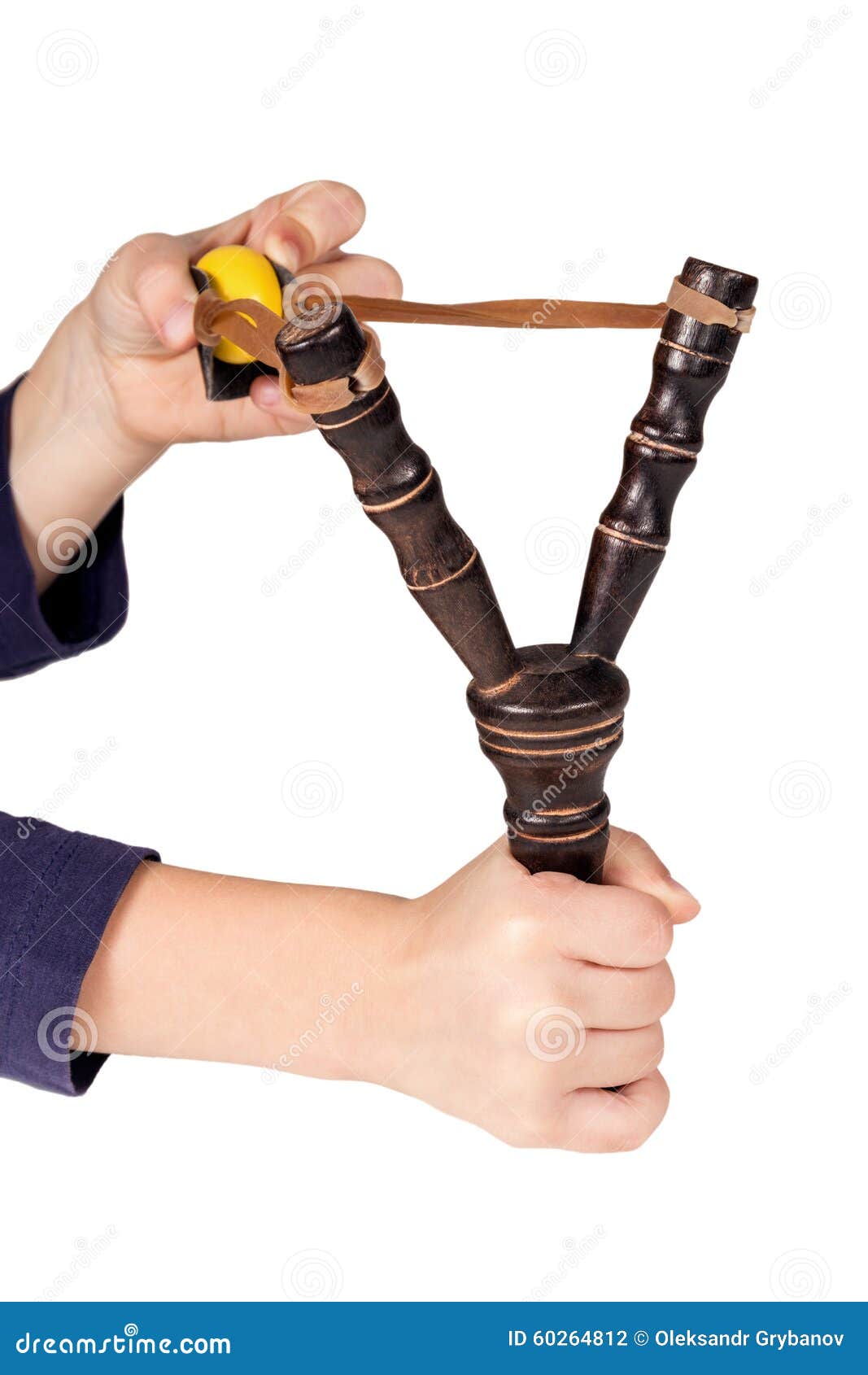 De Handen Schieten Een Katapult Stock Foto - Image of pret, menselijk ...